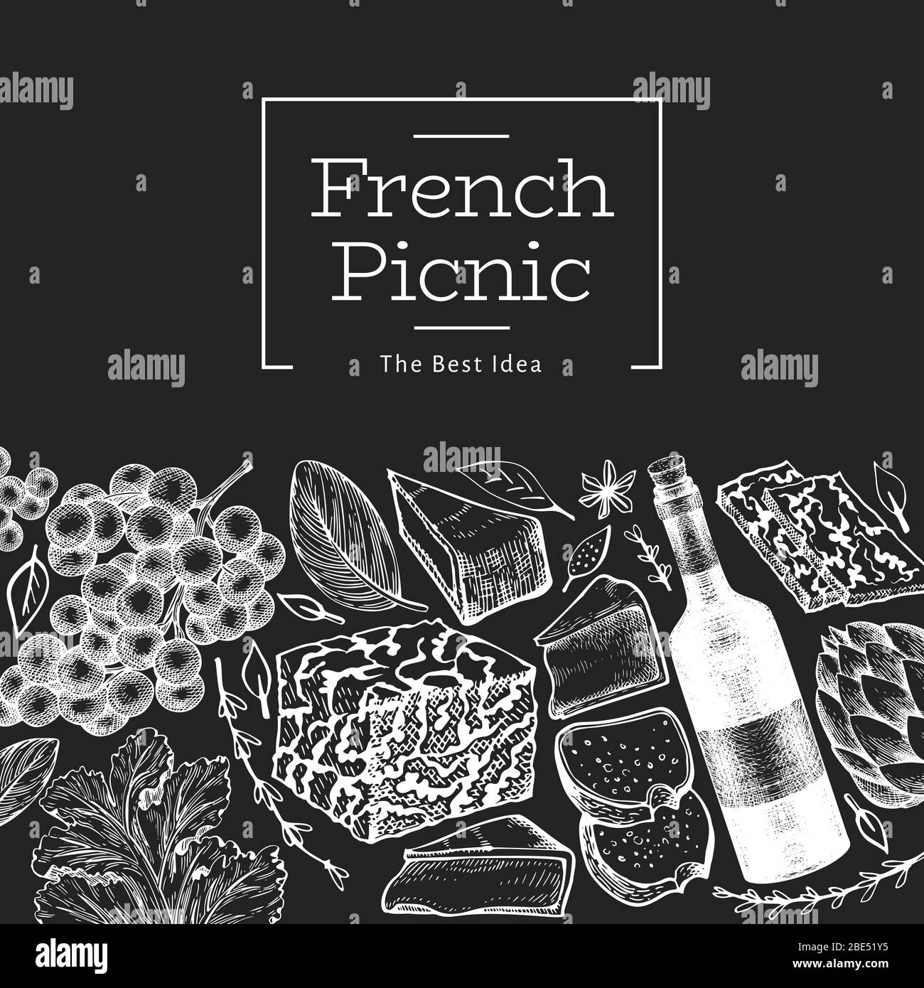 Picnic food france Stock Vector Images - Alamy