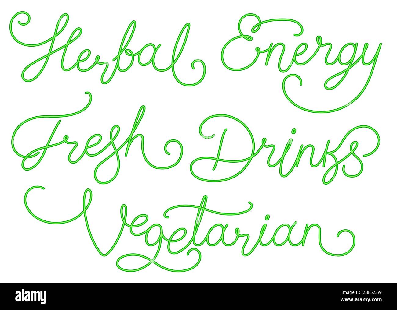 Healthy Eco Product Calligraphy Inscription Stock Vector Image & Art ...