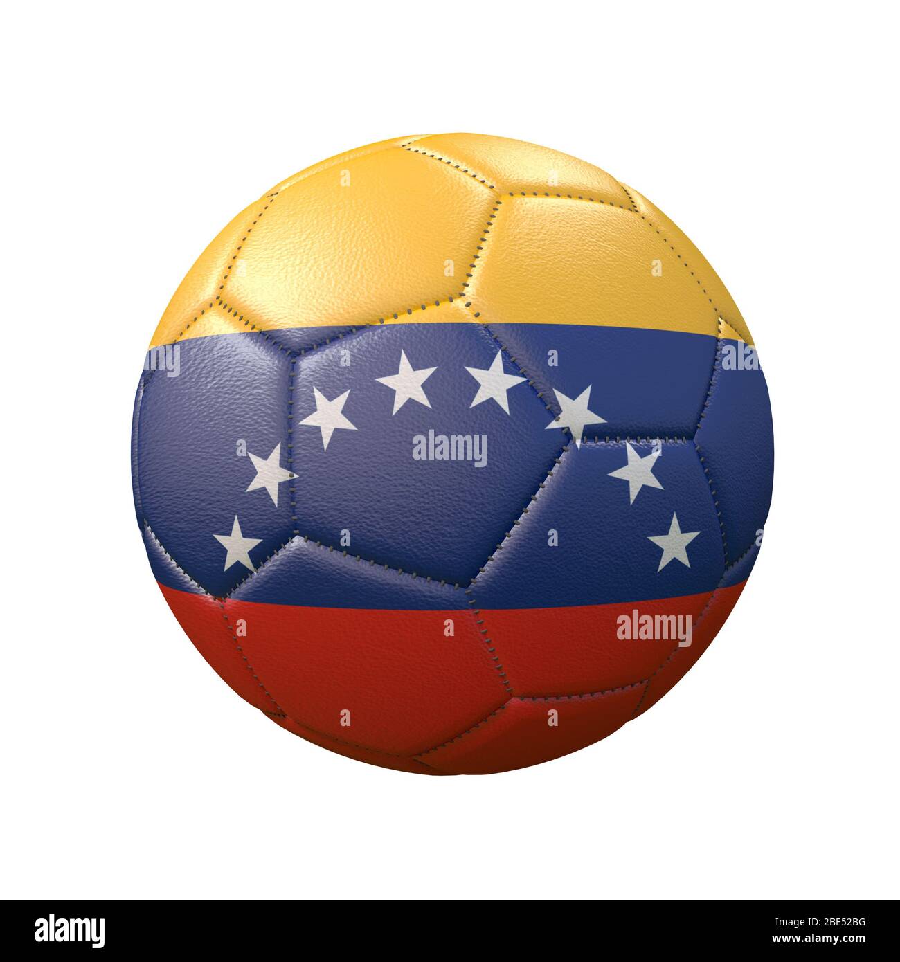 Soccer ball in flag colors isolated on white background. Venezuela. 3D ...