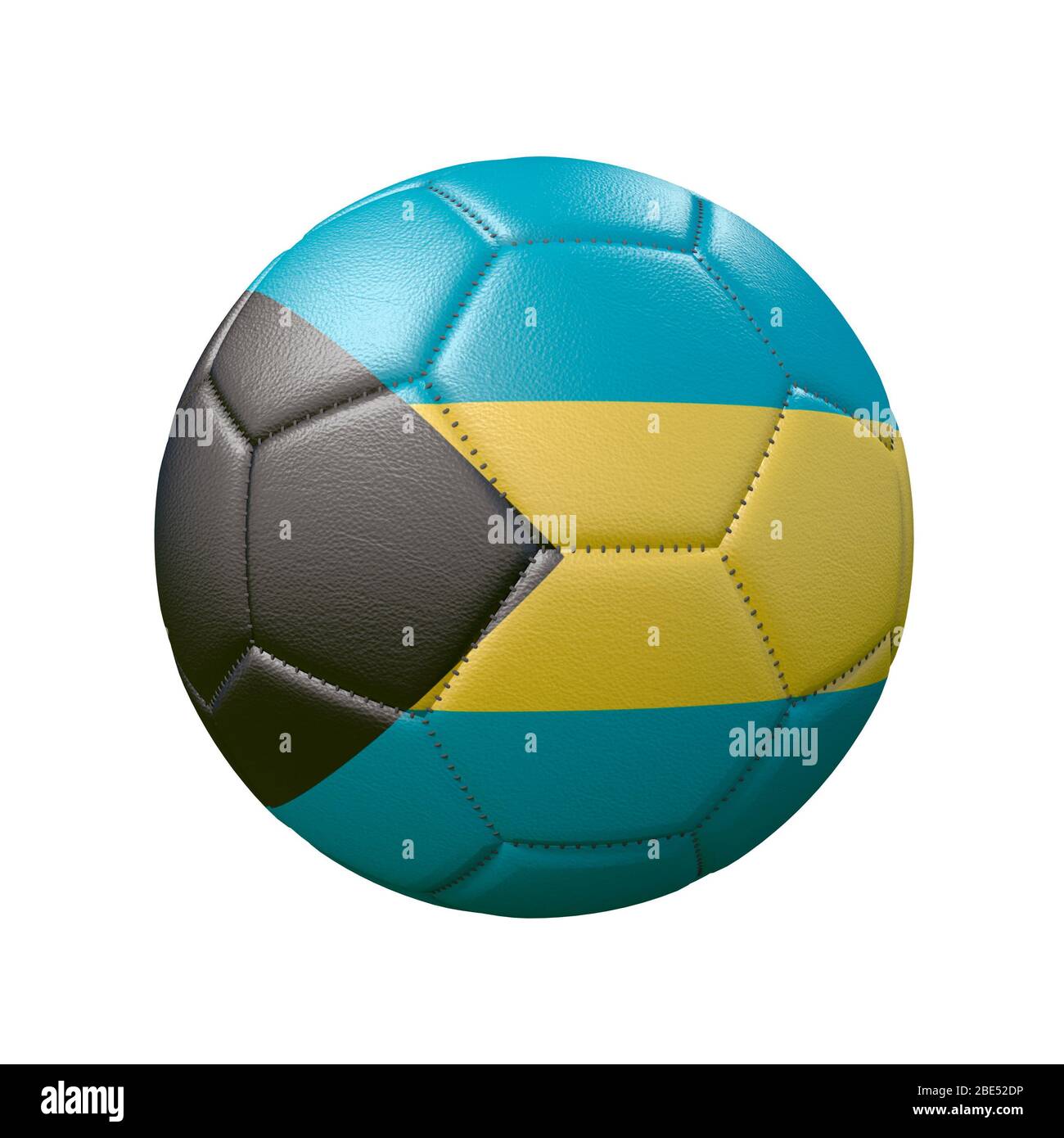 Soccer ball in flag colors isolated on white background. Bahamas. 3D ...