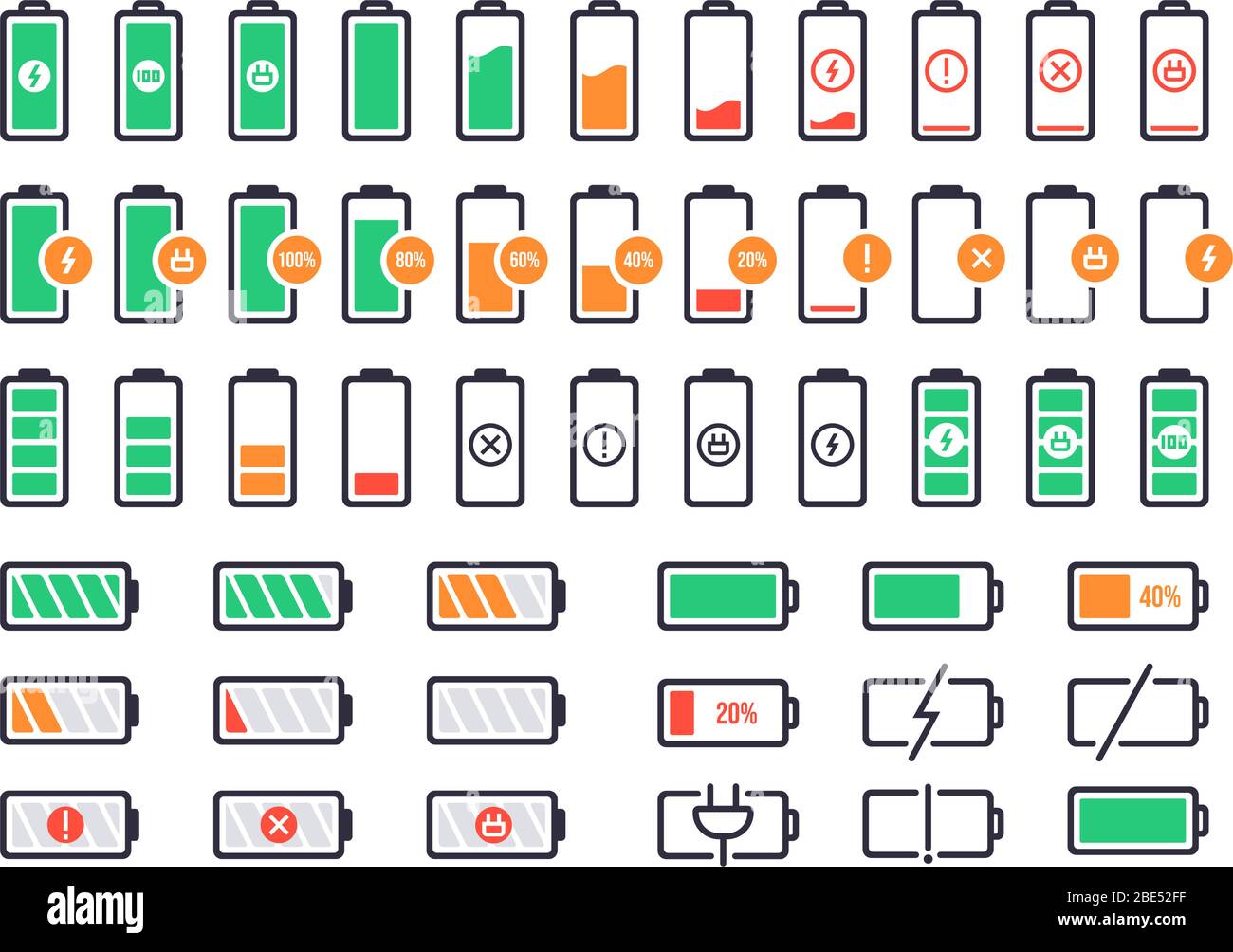 Battery charging logo. Charge power level, smartphone accumulator ...