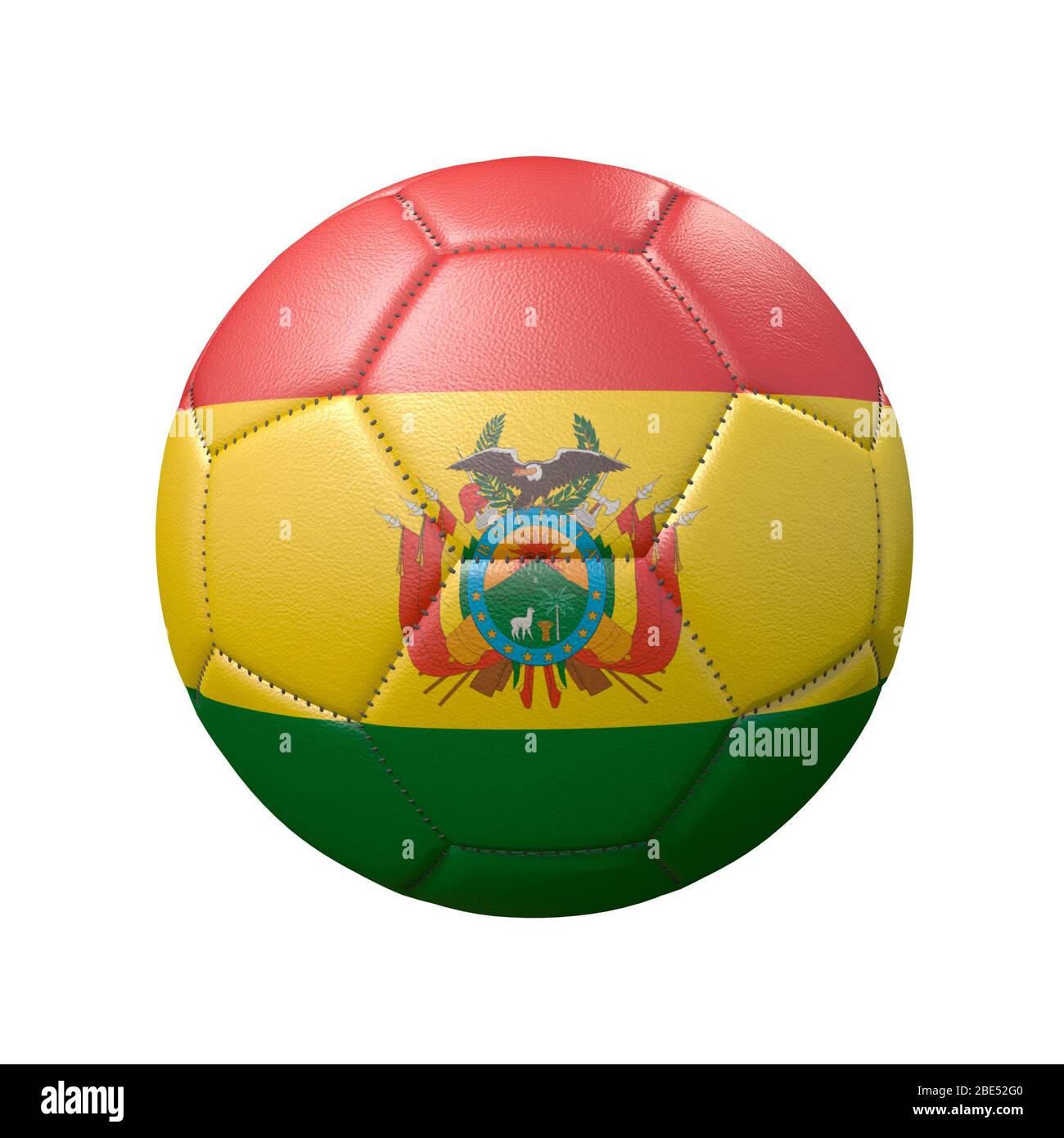Soccer ball in flag colors isolated on white background. Bolivia. 3D ...