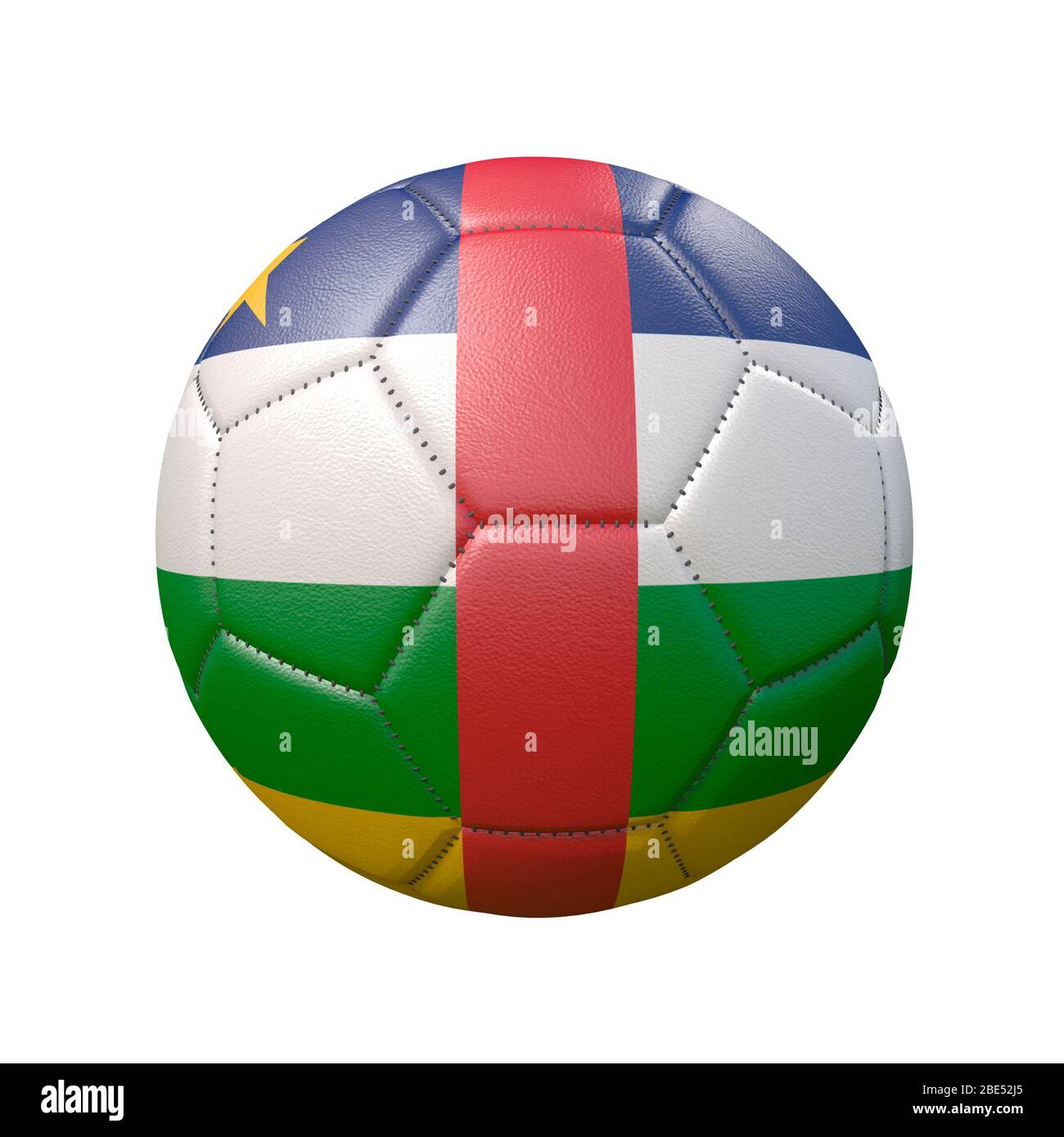 Soccer ball in flag colors isolated on white background. Central ...