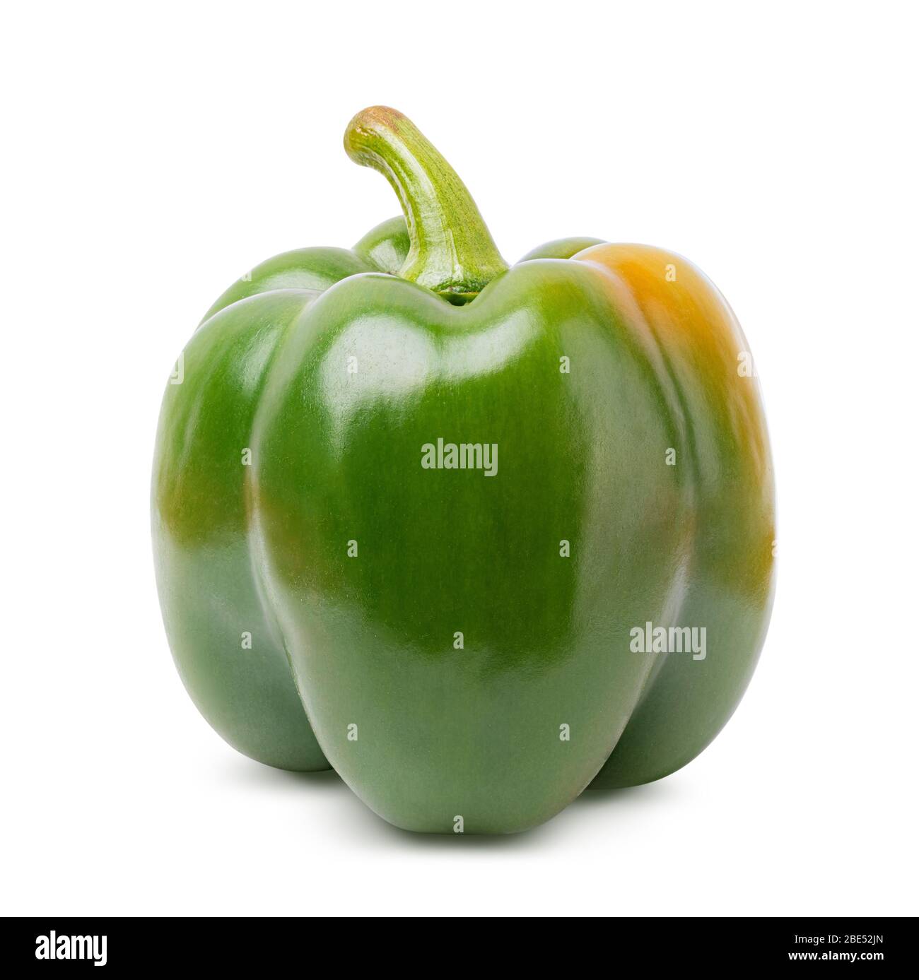 Green pepper isolated on white background Stock Photo - Alamy
