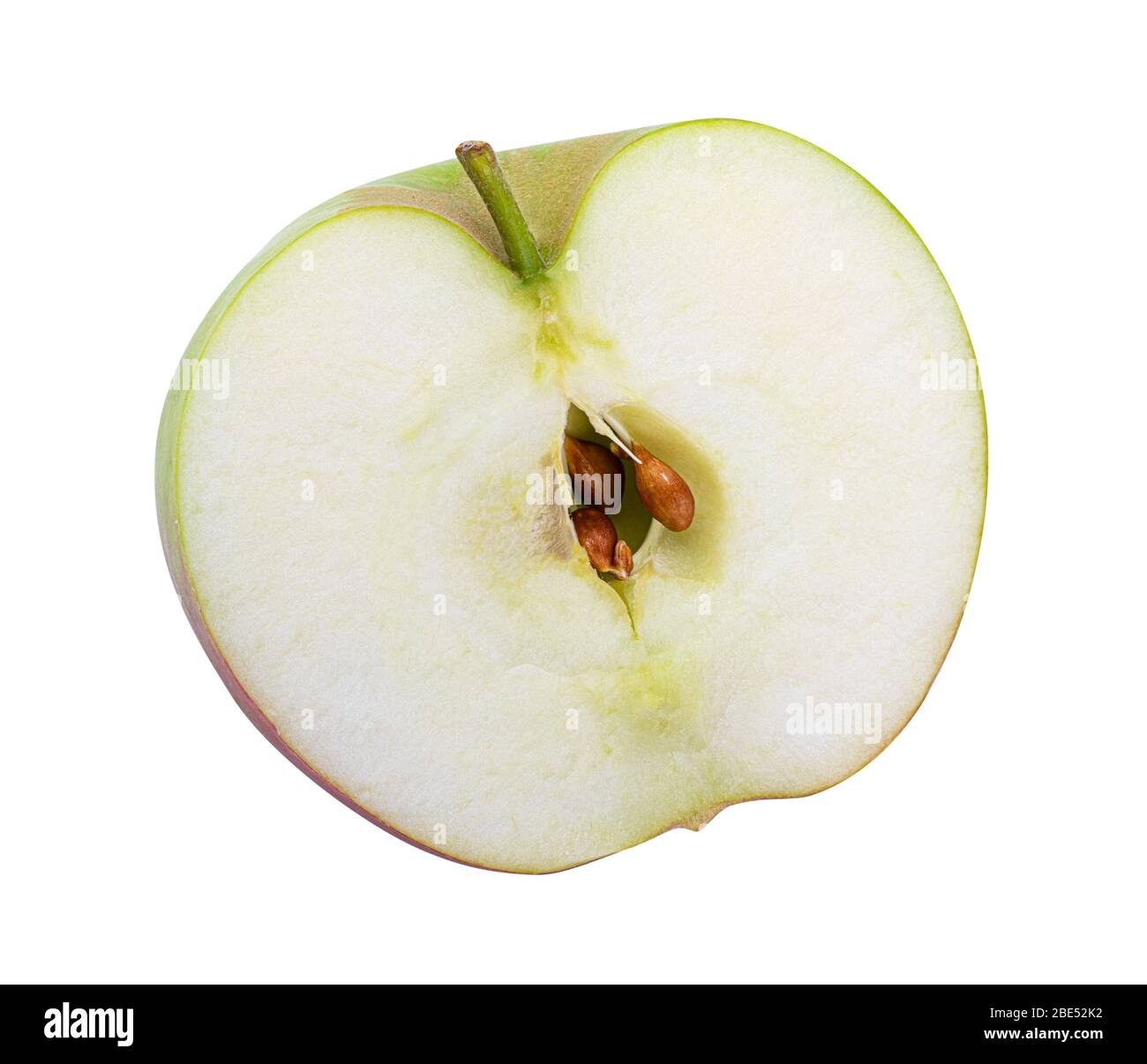 Half of apple isolated on white background Stock Photo - Alamy