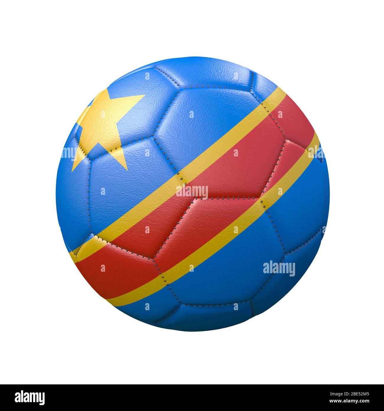 Soccer ball in flag colors isolated on white background. Democratic ...