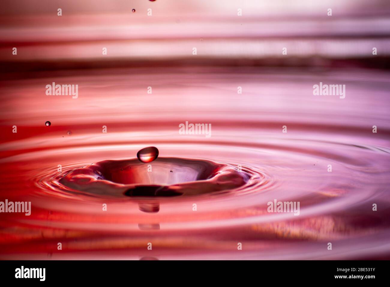 purple splash in to the water Stock Photo - Alamy