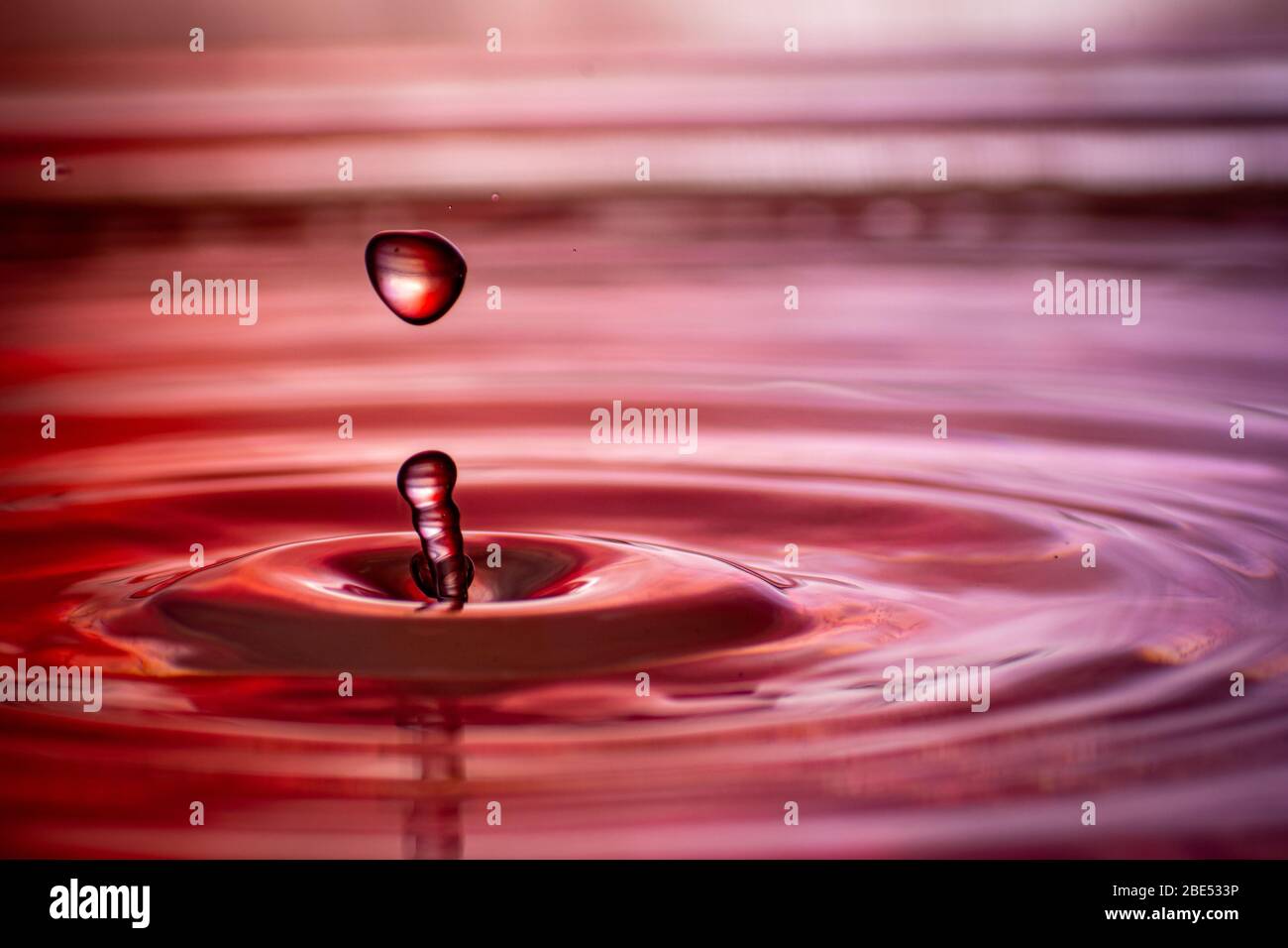 purple splash in to the water Stock Photo - Alamy