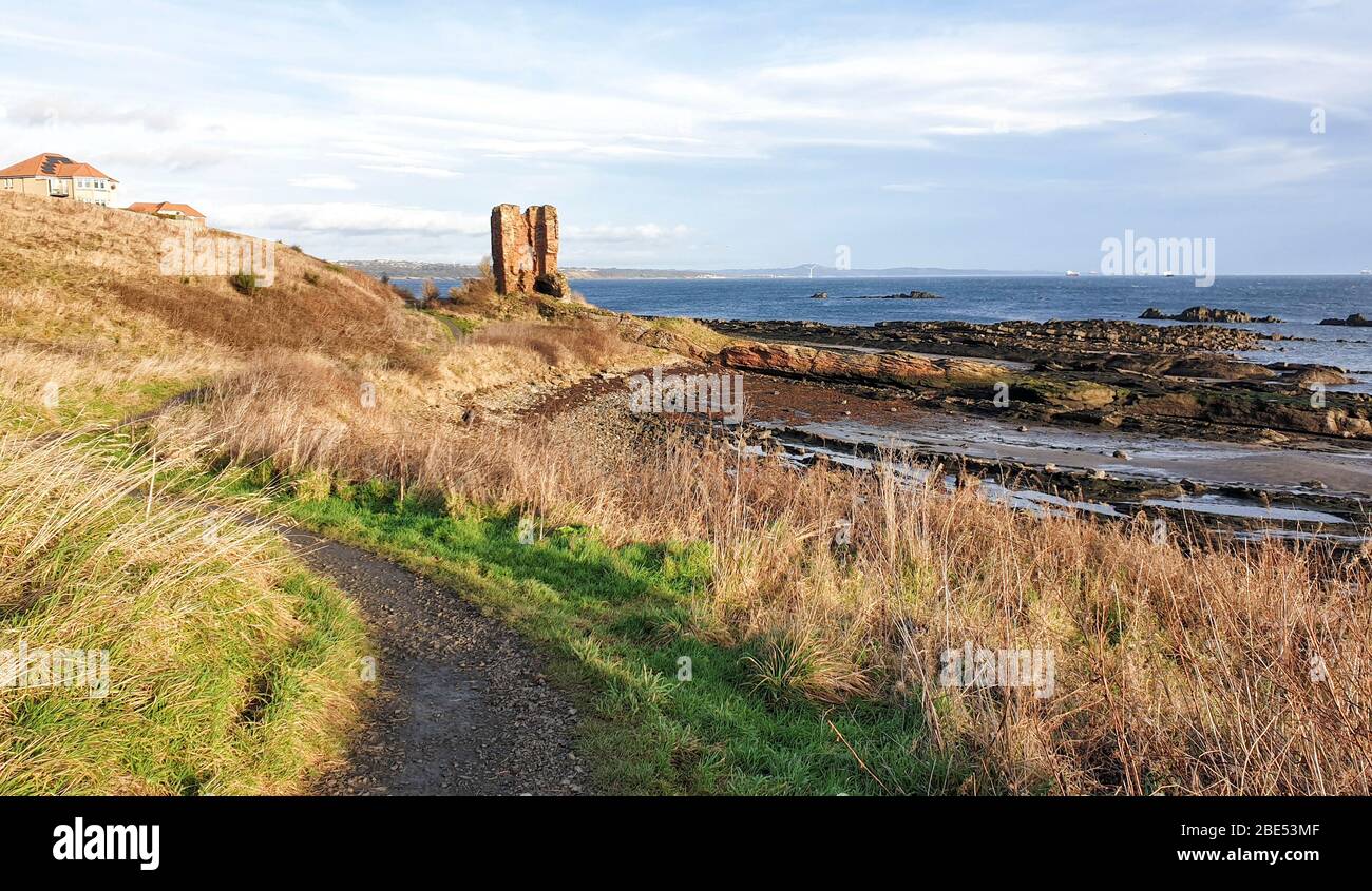 Fife Coastal Path from Burntisland to Kirkcaldy - Scotland - UK Stock ...