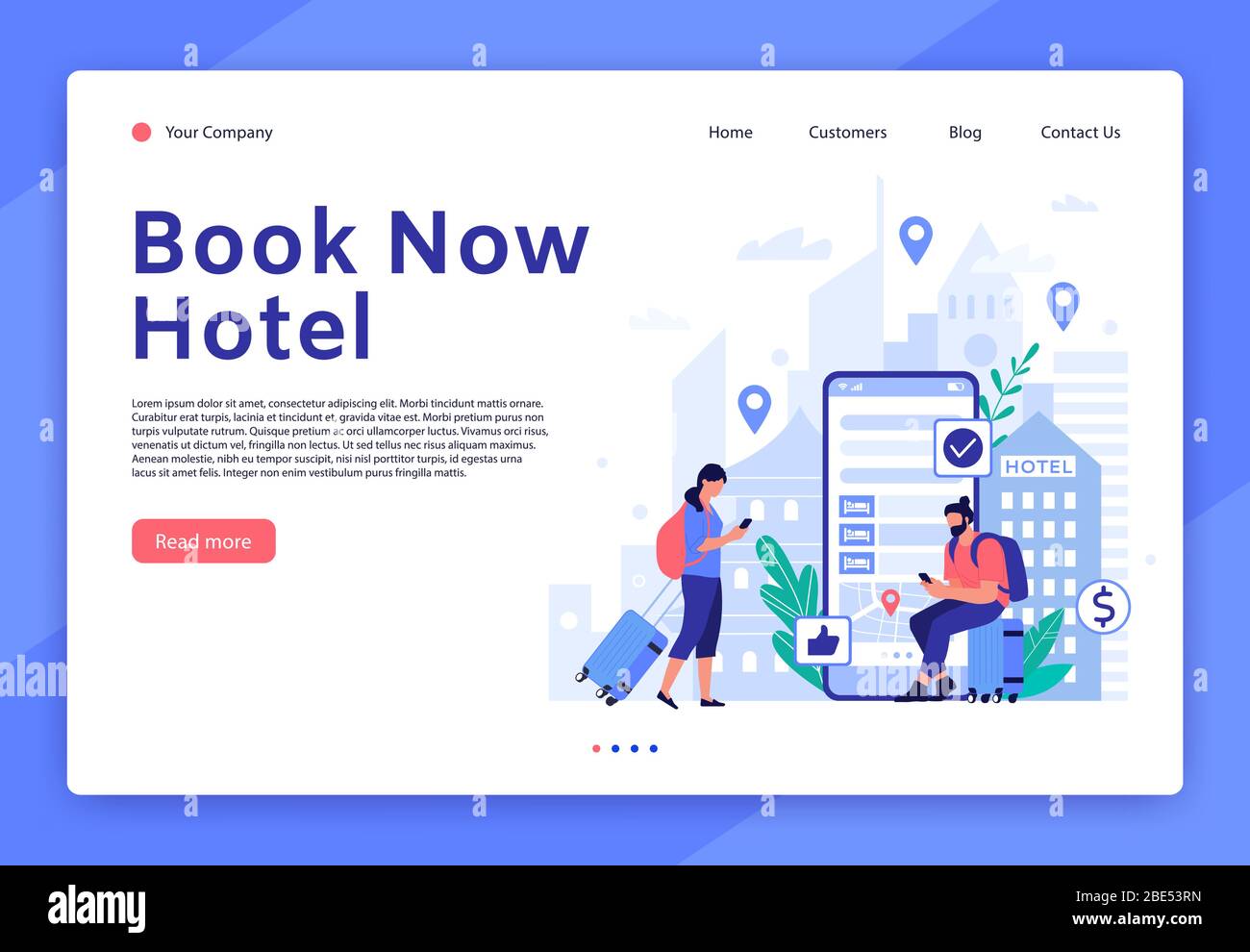 Hotel booking website. Mobile app for tourists and travellers, hotel ...