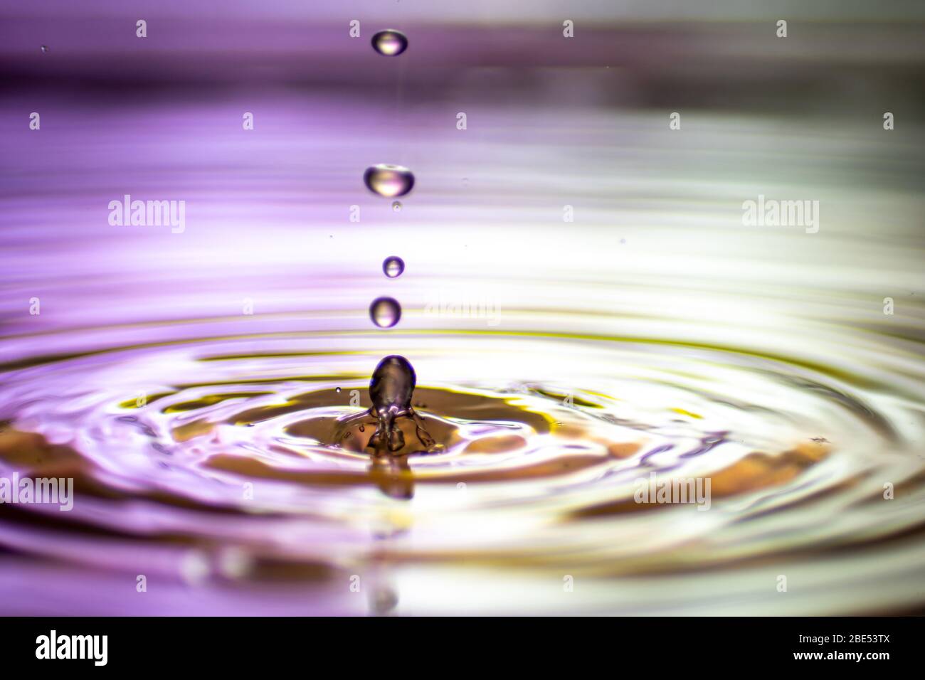 purple splash in to the water Stock Photo - Alamy