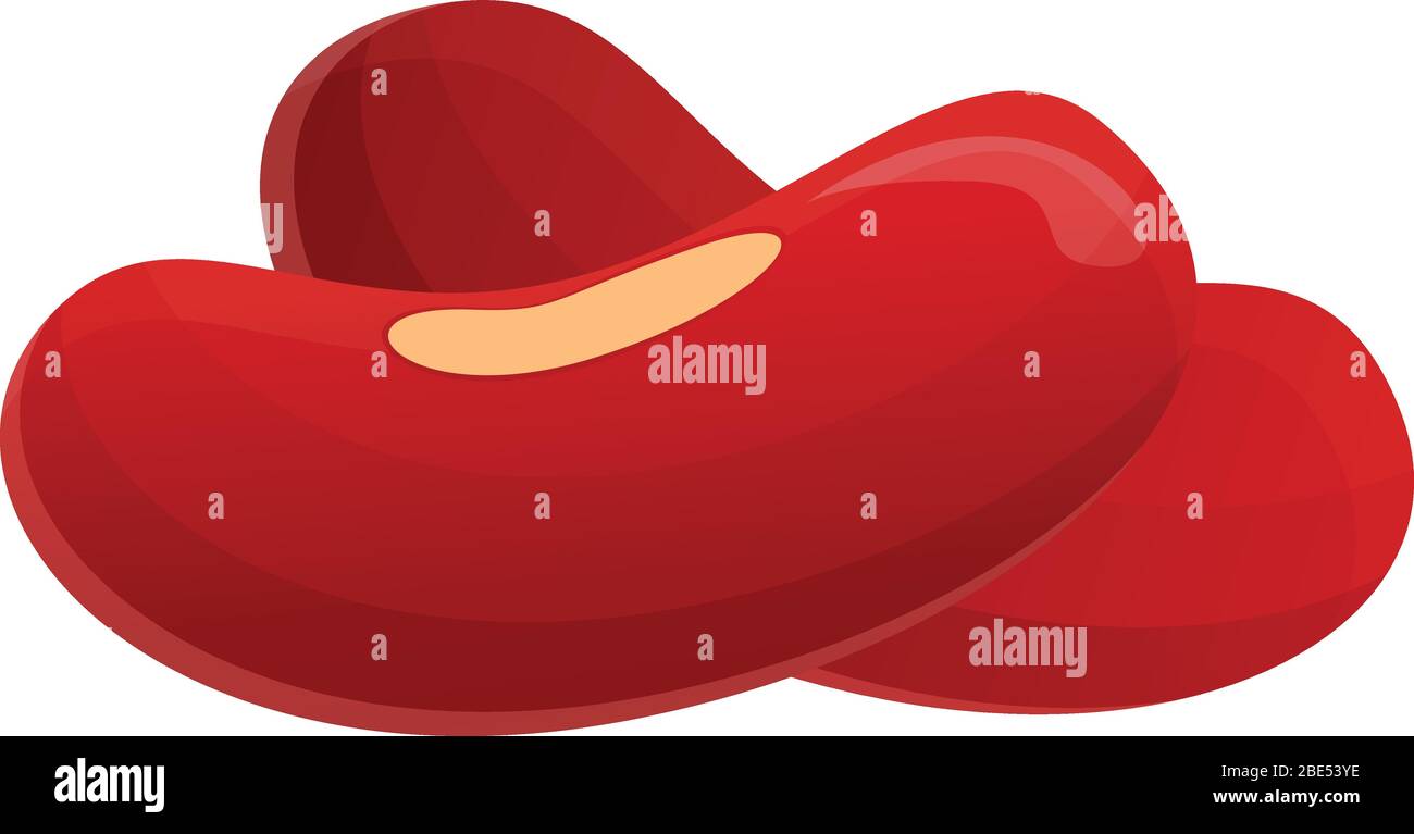 Dried red beans icon. Cartoon of dried red beans vector icon for web ...