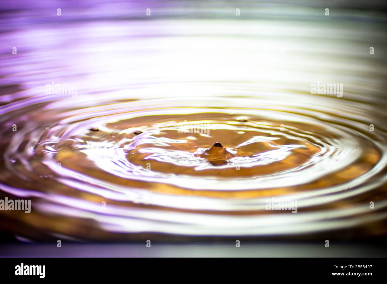 purple splash in to the water Stock Photo - Alamy