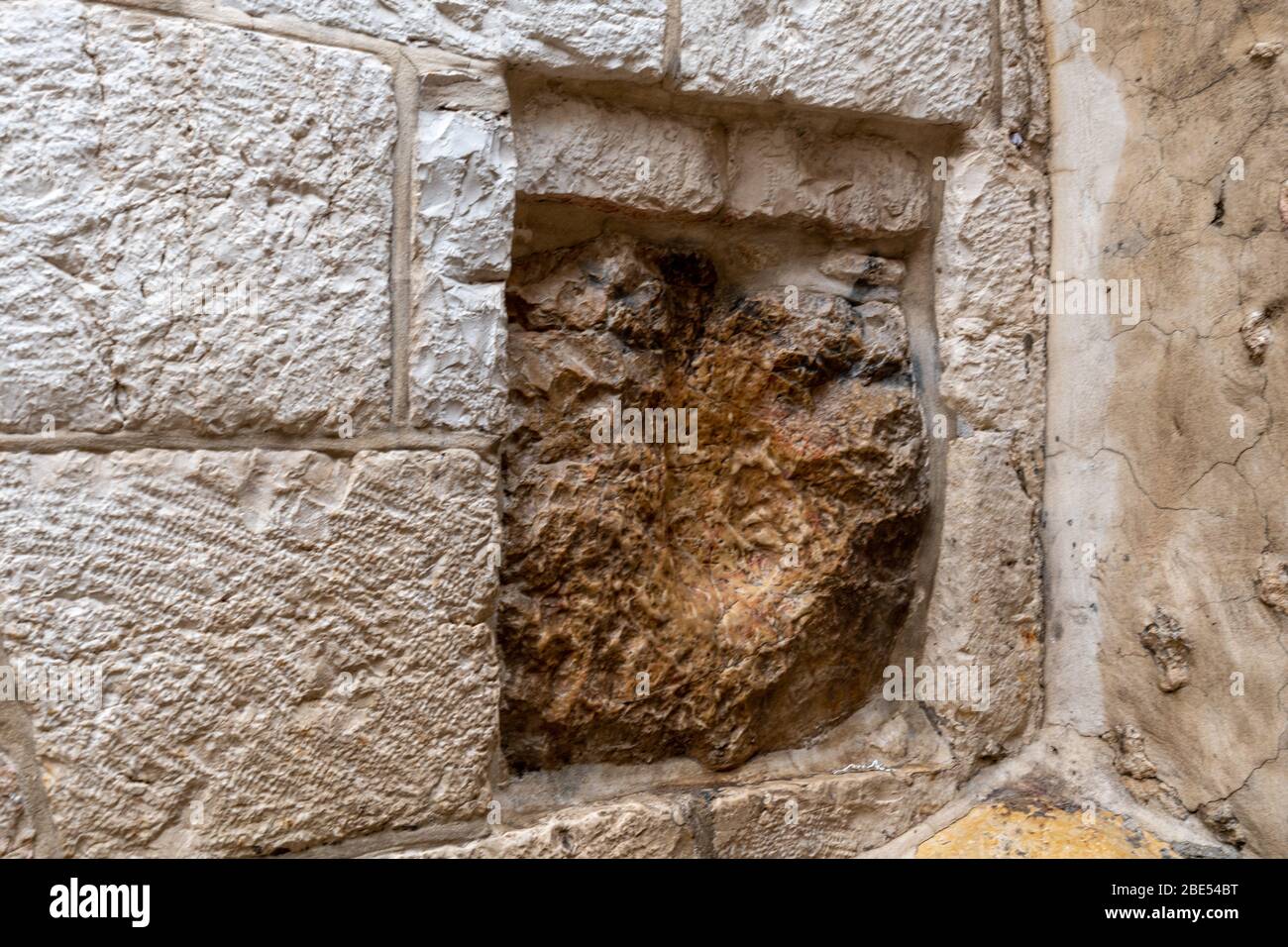The handprint of Jesus in Jerusalem Stock Photo - Alamy