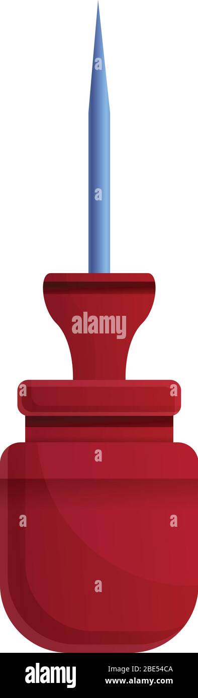 Wood awl handle icon. Cartoon of wood awl handle vector icon for web ...