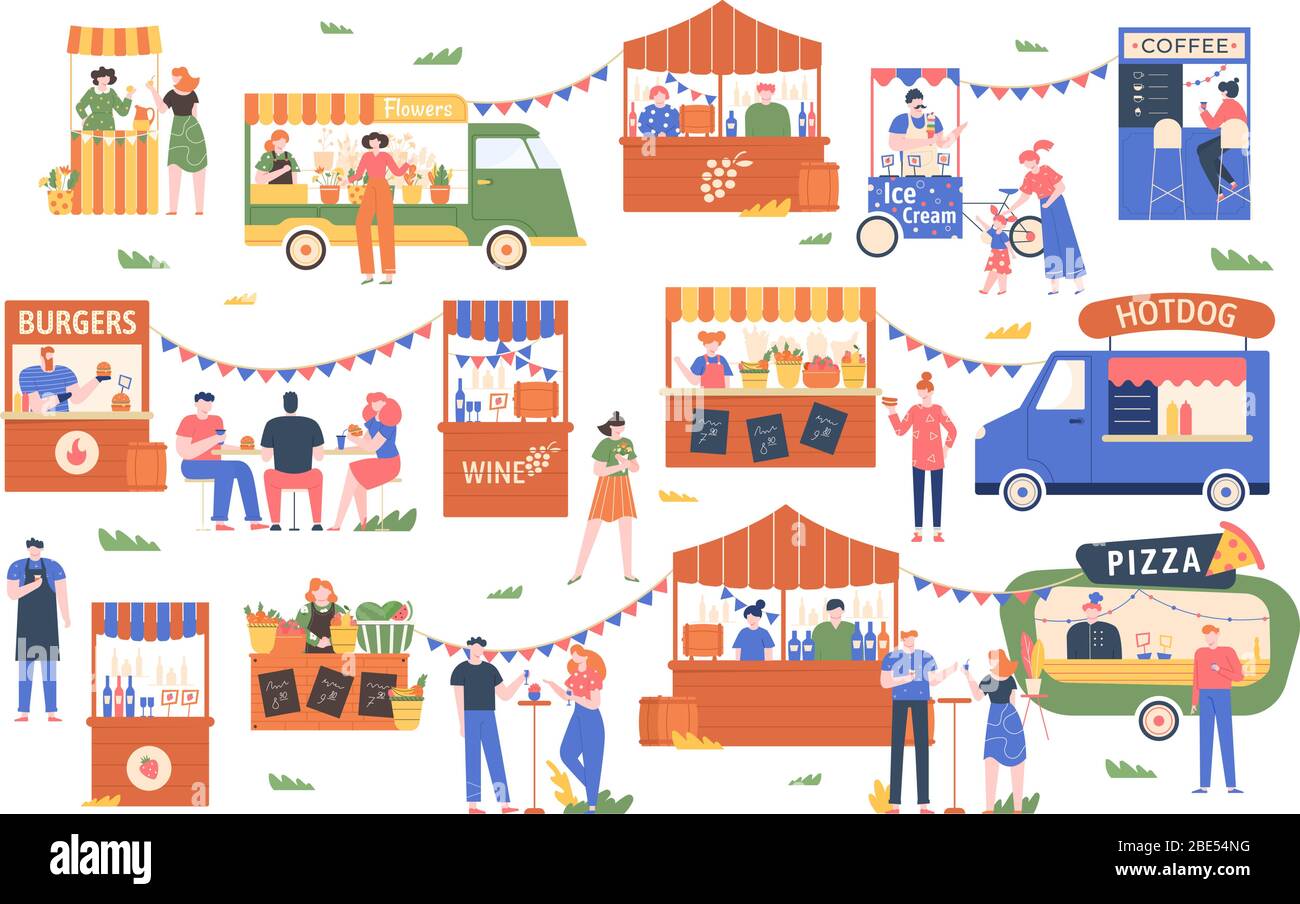 Kiosk products Stock Vector Images - Alamy