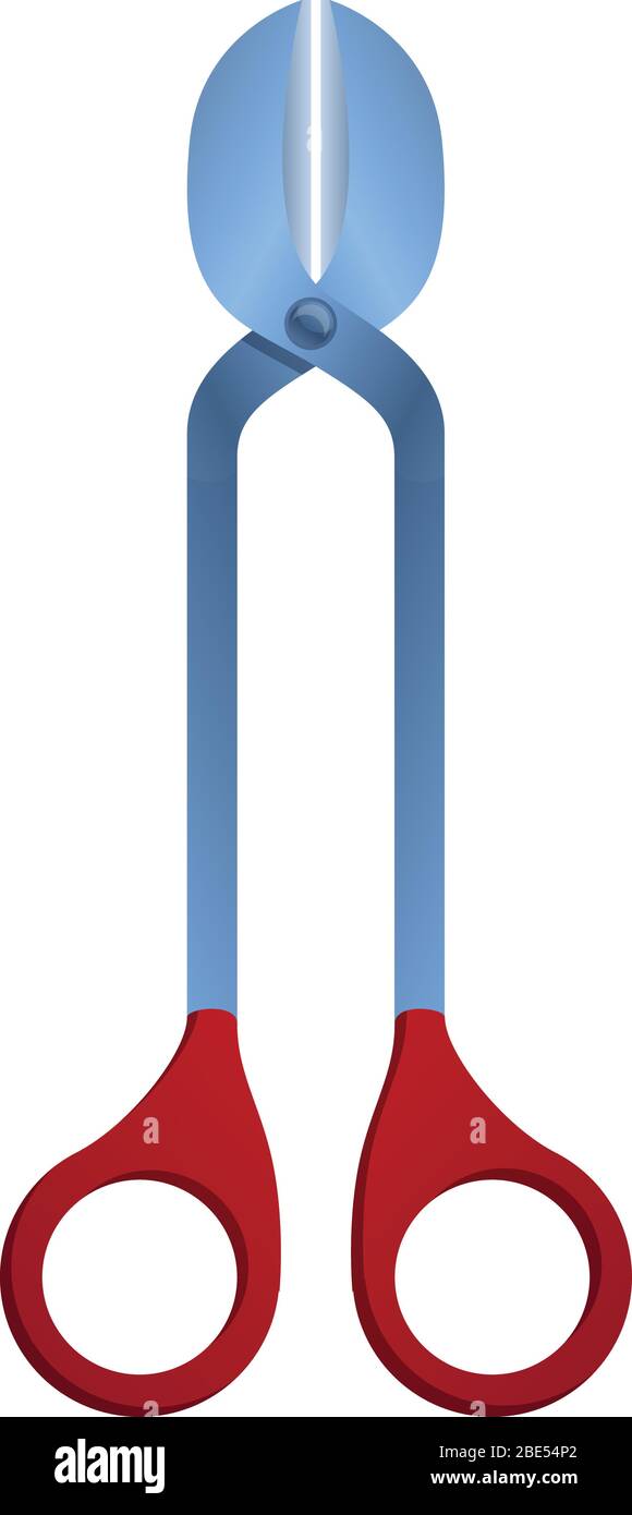 Long scissors icon. Cartoon of long scissors vector icon for web design ...