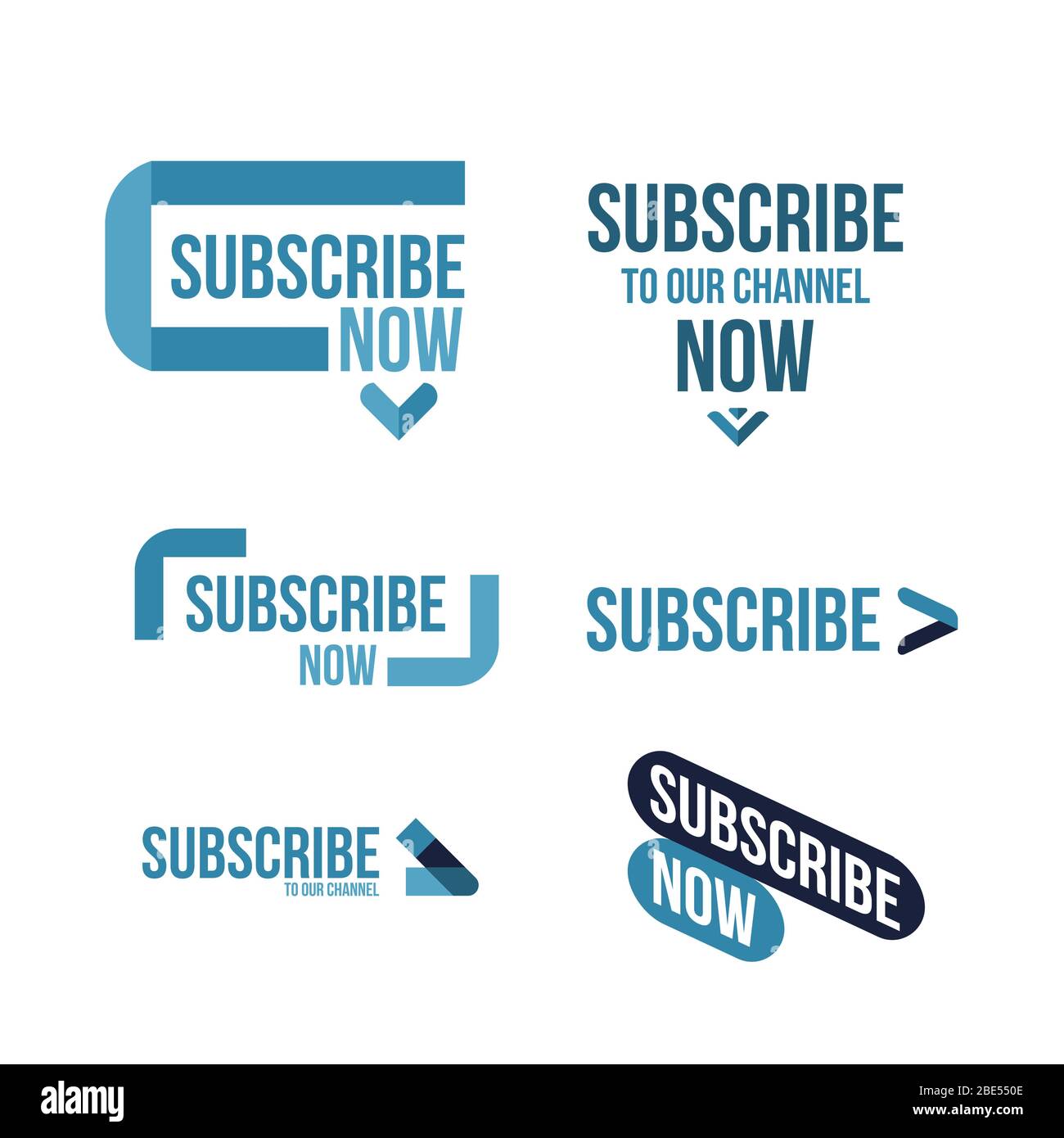Subscribe arrows set with the text on white Stock Vector Image & Art ...