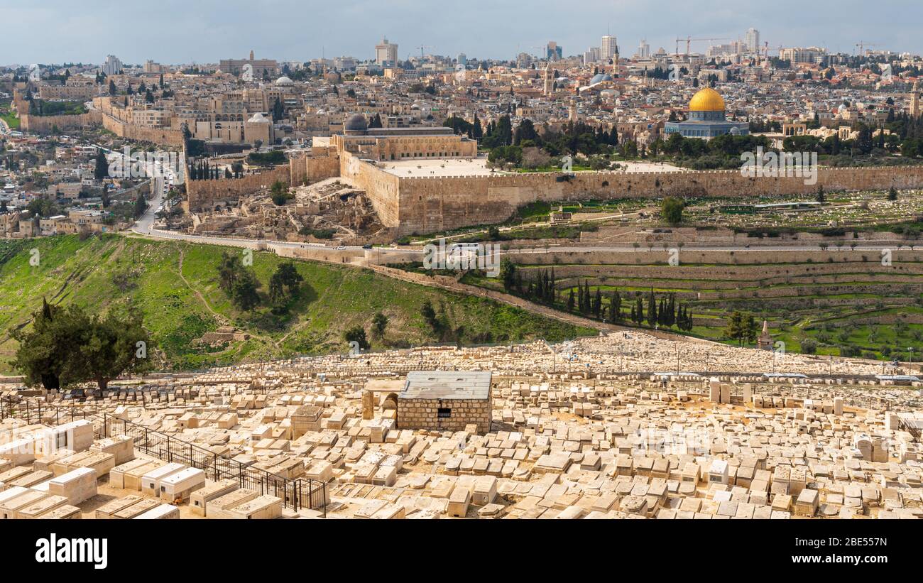 View of Jerusalem from the Mount of Olives Stock Photo - Alamy