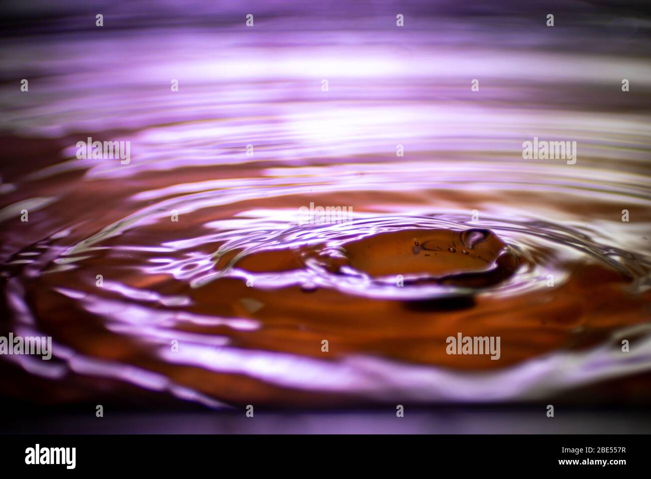 purple splash in to the water Stock Photo - Alamy
