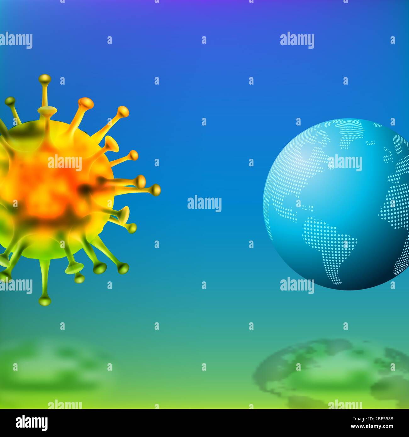 World Epidemic Danger. global crisis due coronavirus disease. vector ...