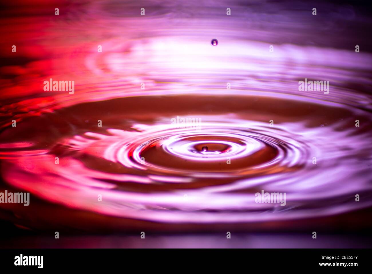 purple splash in to the water Stock Photo - Alamy