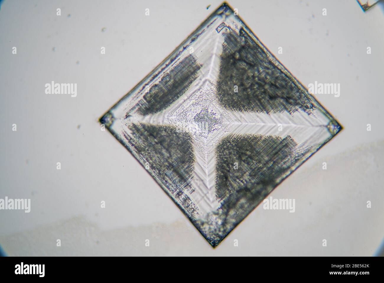 Image of crystals with magnification in a microscope Stock Photo - Alamy