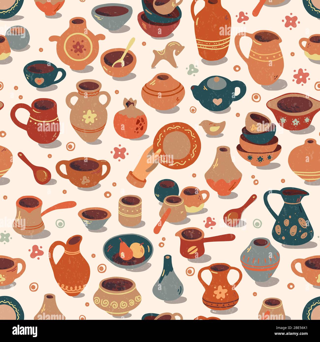 Pottery seamless pattern consisting of various pottery Stock Vector Image & Art - Alamy