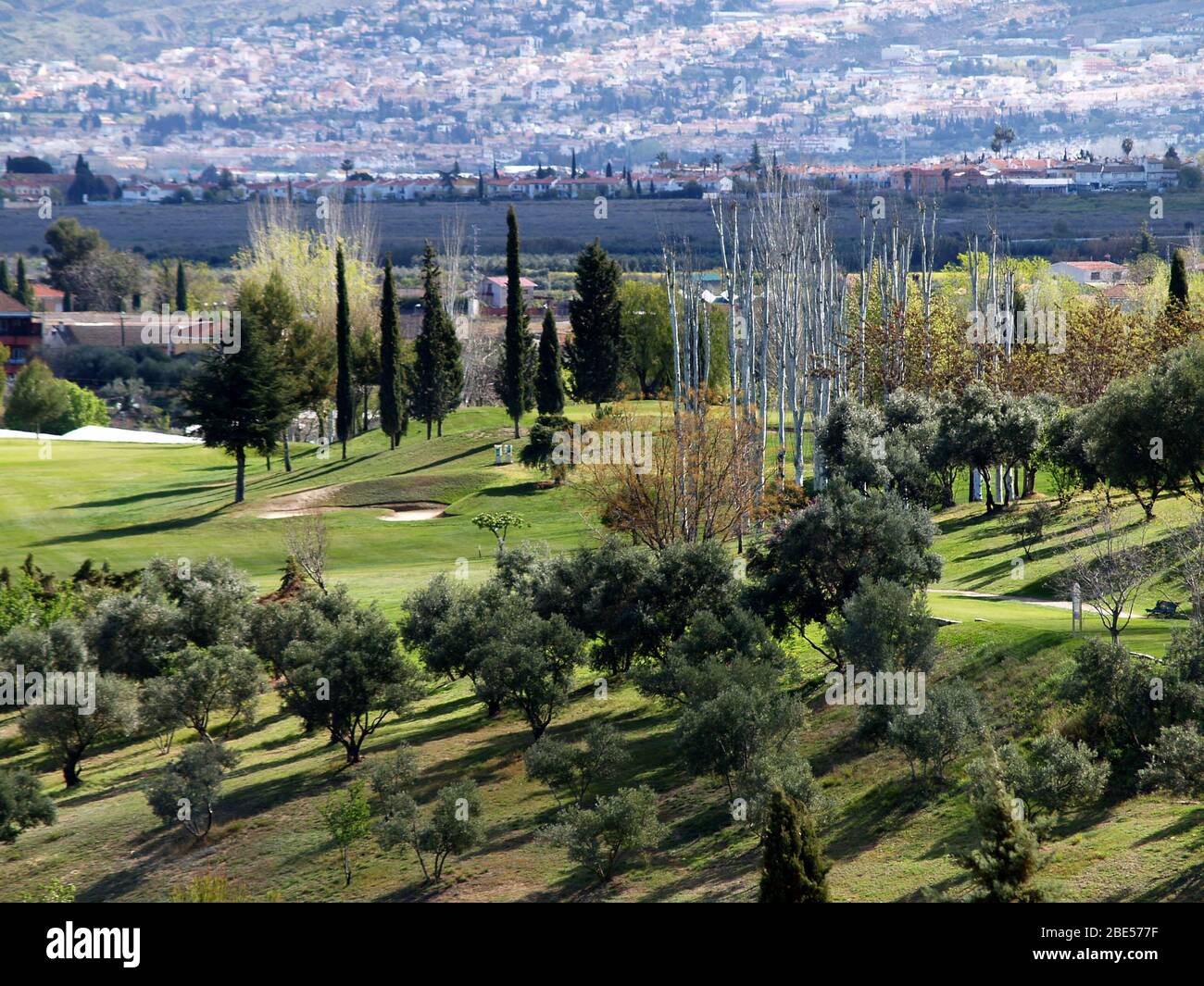 golf course at the valley Stock Photo - Alamy