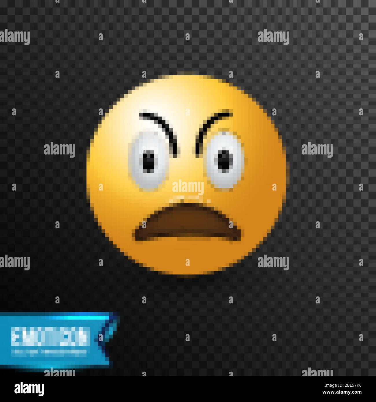 Angry smile emotion reaction symbol icon vector illustration, isolated ...