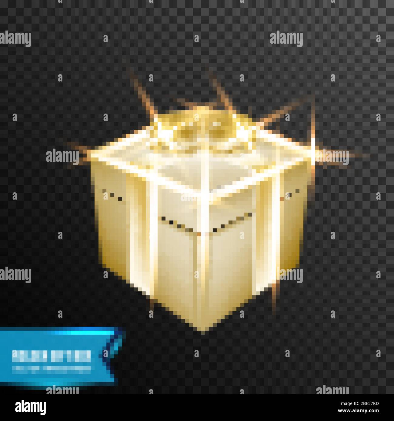 golden gift box . light effect. vector illustration, isolated on ...