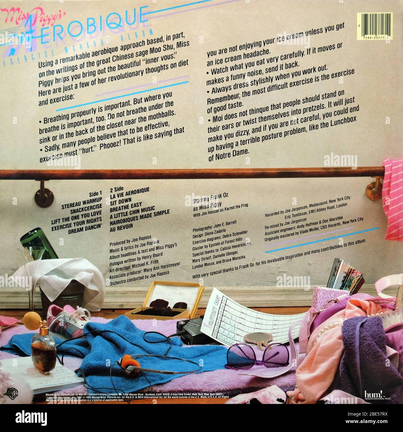 Miss Piggy's Aerobique Exercise Workout Album: LP back cover Stock ...