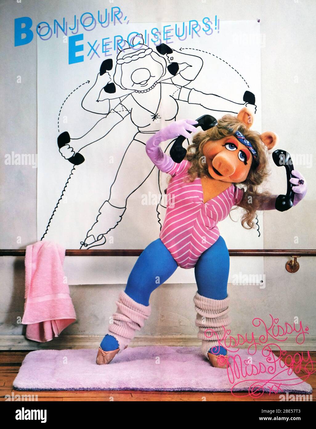 Miss Piggy's Aerobique Exercise Workout Album: LP poster Stock Photo ...