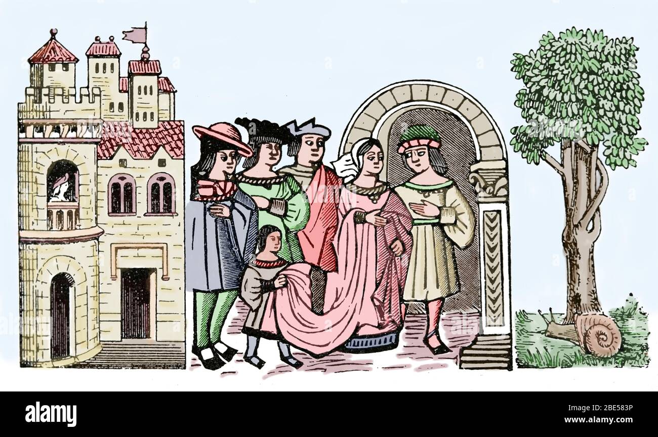 Poetry. Copla by poet and notary Valencian Andreu Martin Pineda (d.1566 ...