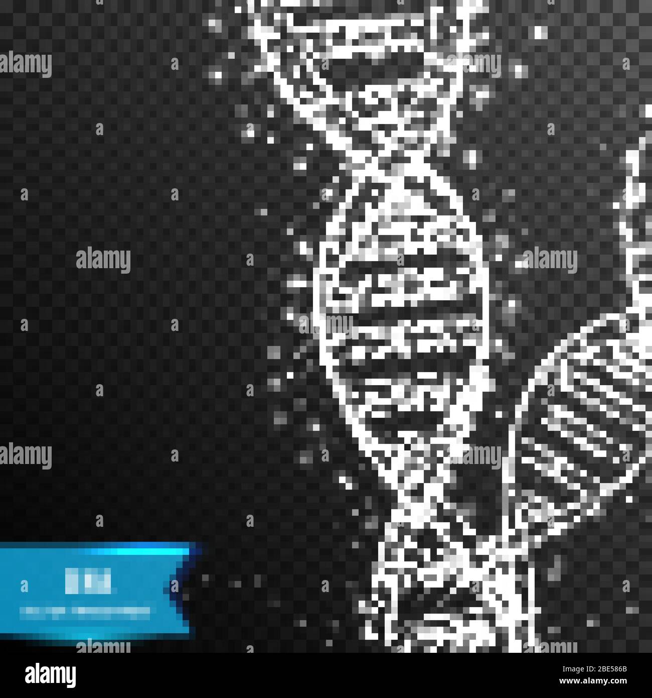 dna helix molecule from connecting dot and line. light effect. vector ...