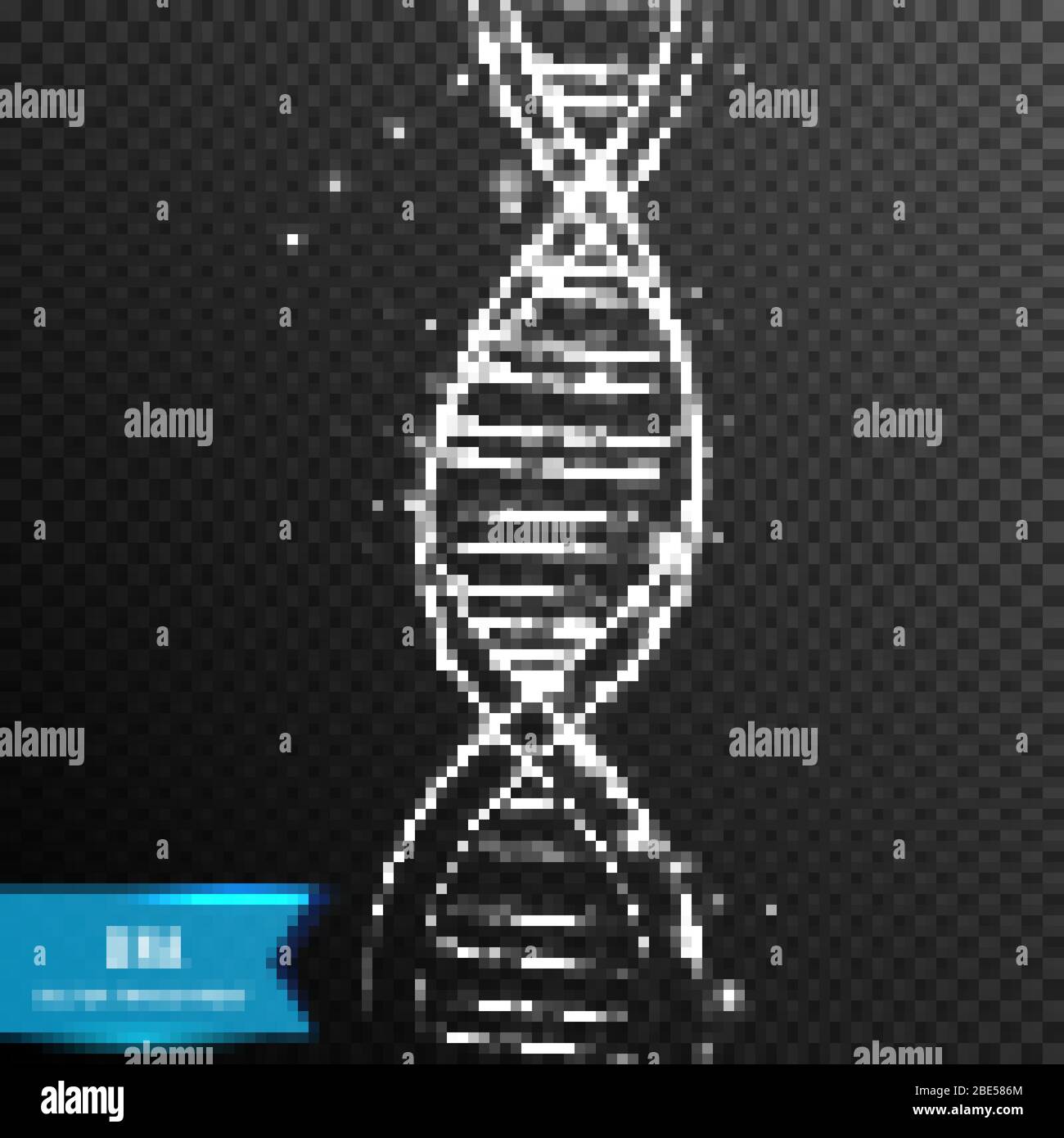 dna. helix. molecule from connecting dot and line. light effect. vector ...