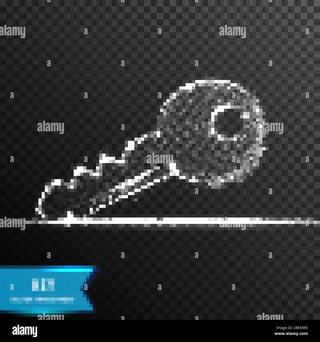key from connecting dot and line. light effect. vector illustration ...