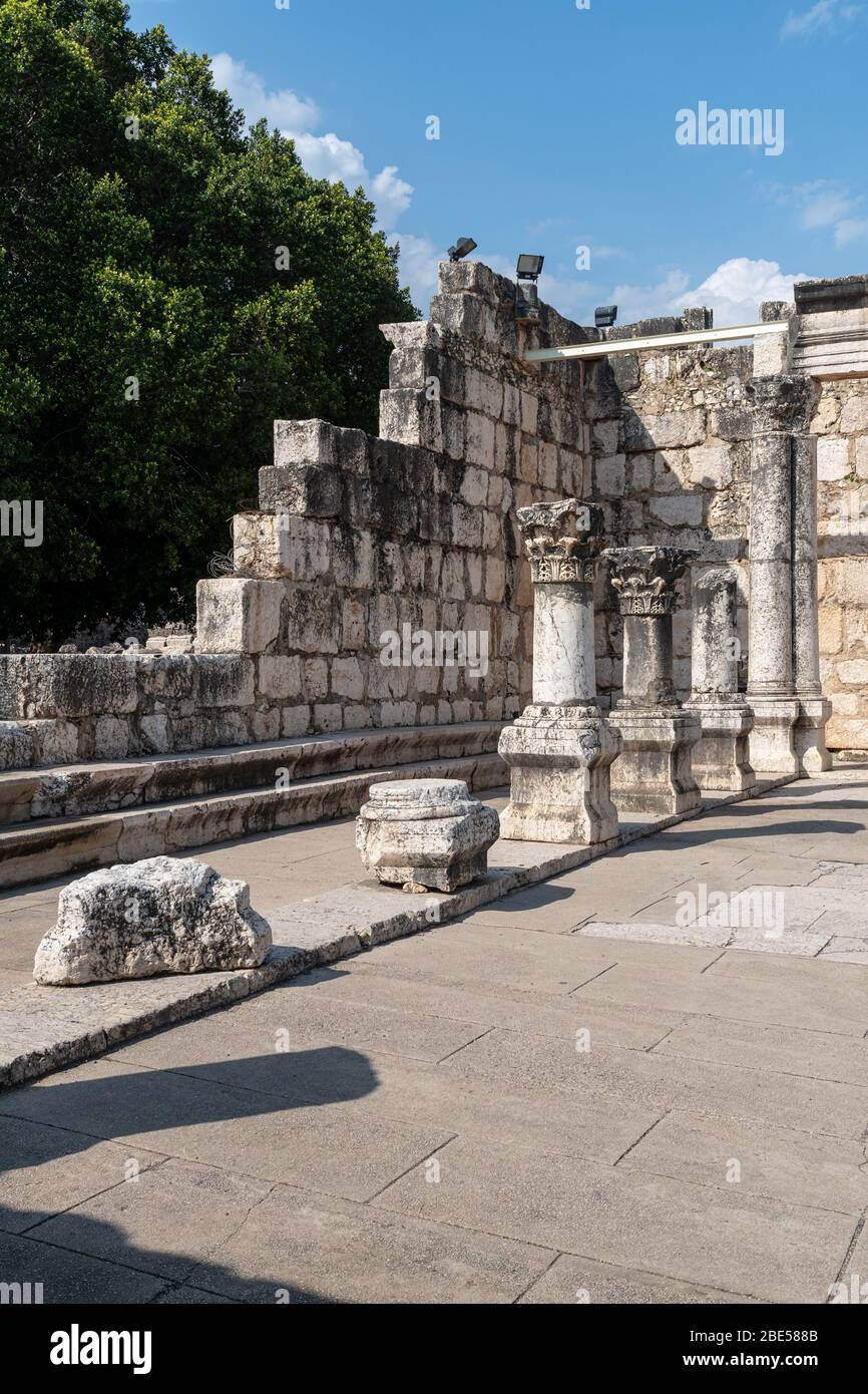 The capernaum synagogue in Israel Stock Photo - Alamy