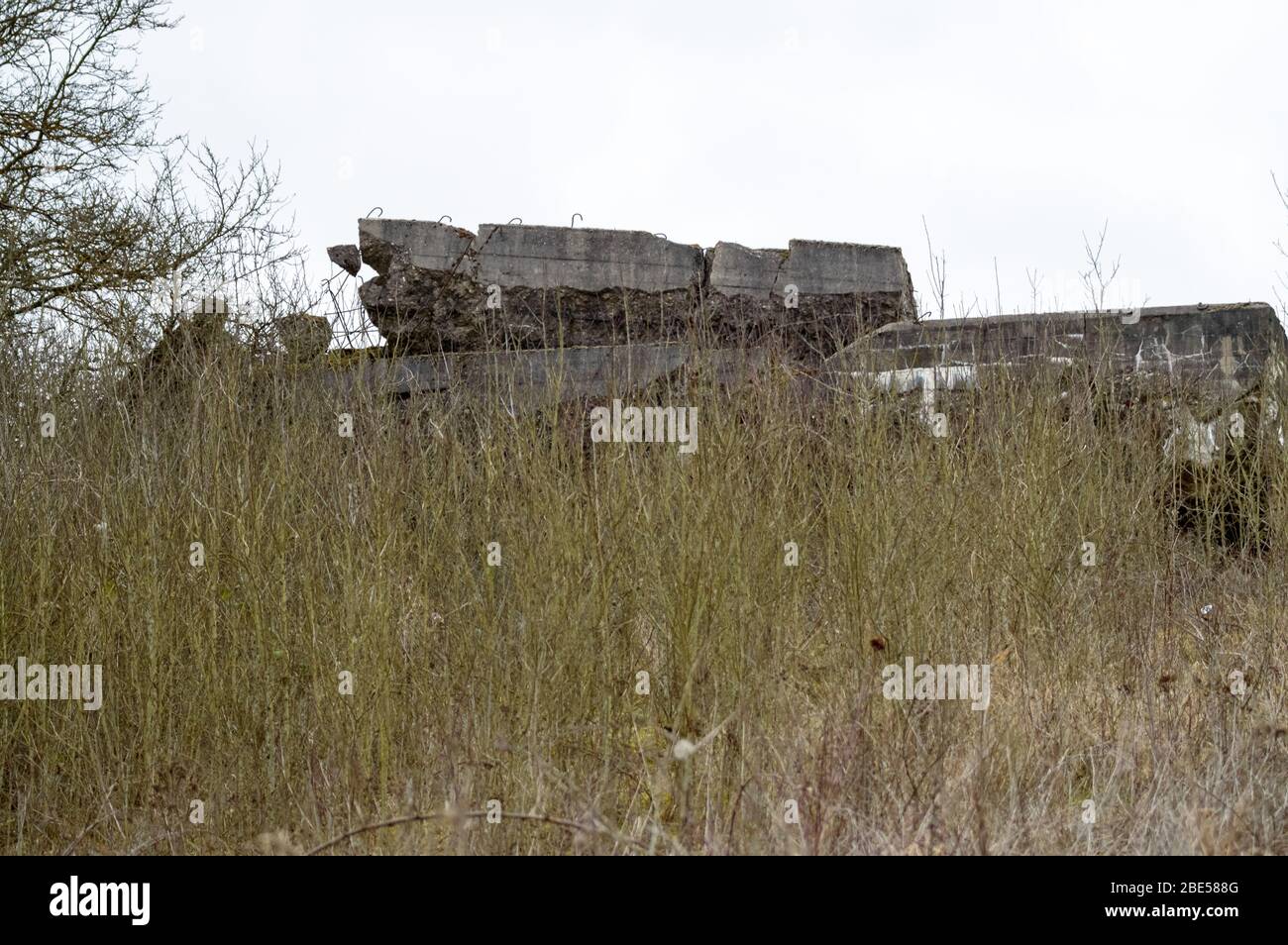 destroyed and abadoned bunker from world war two Stock Photo - Alamy