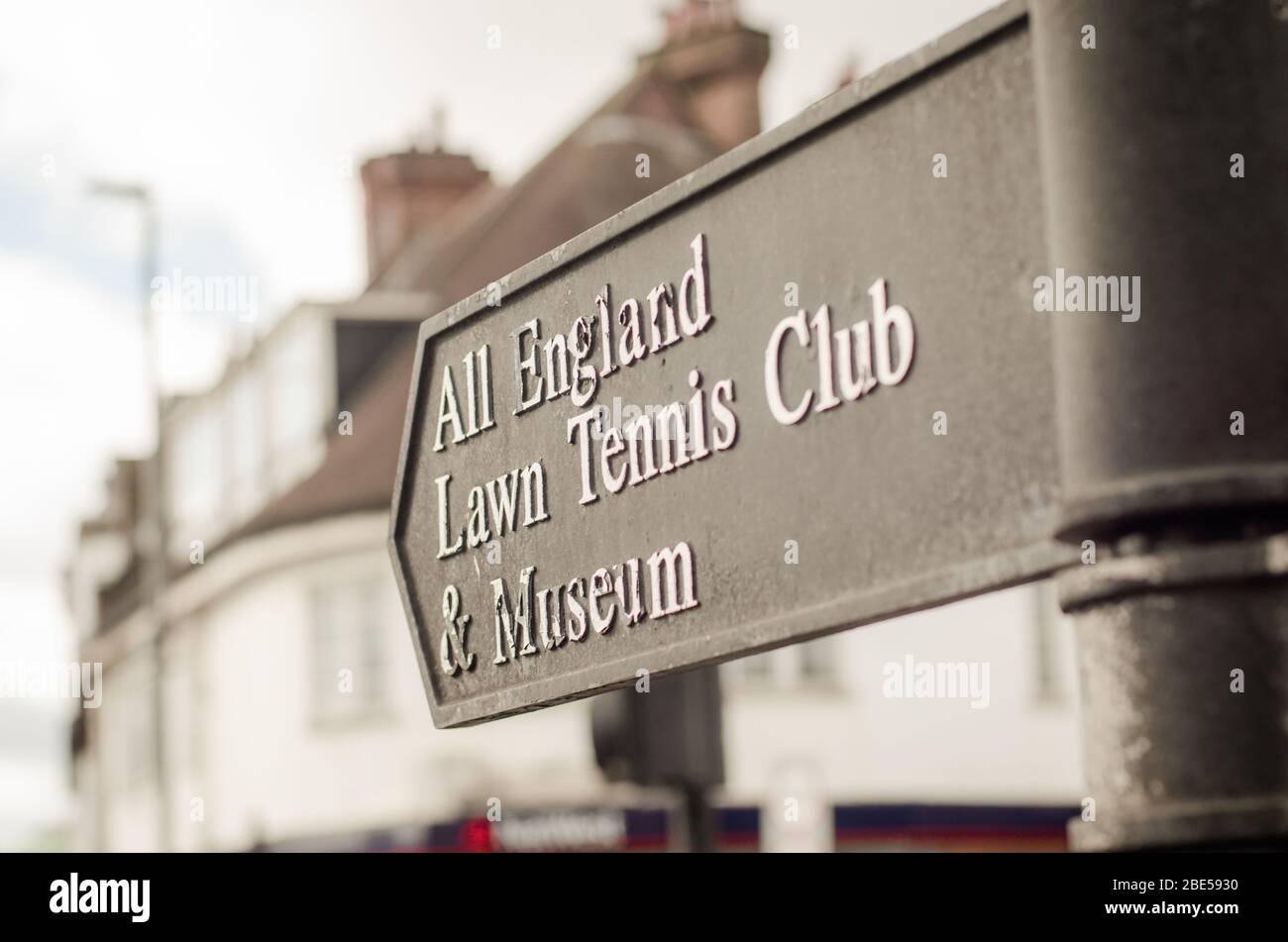 LONDON- MARCH, 2018: Directional sign post for the world famous All ...