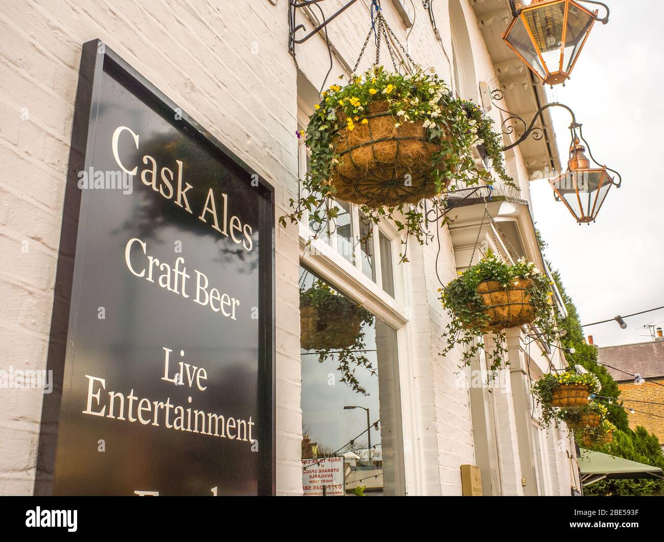 LONDON- Exterior of a traditional village style pub in Wimbledon ...