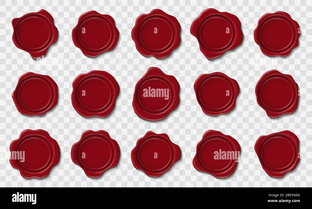 Wax seal stamps Stock Vector Images - Alamy