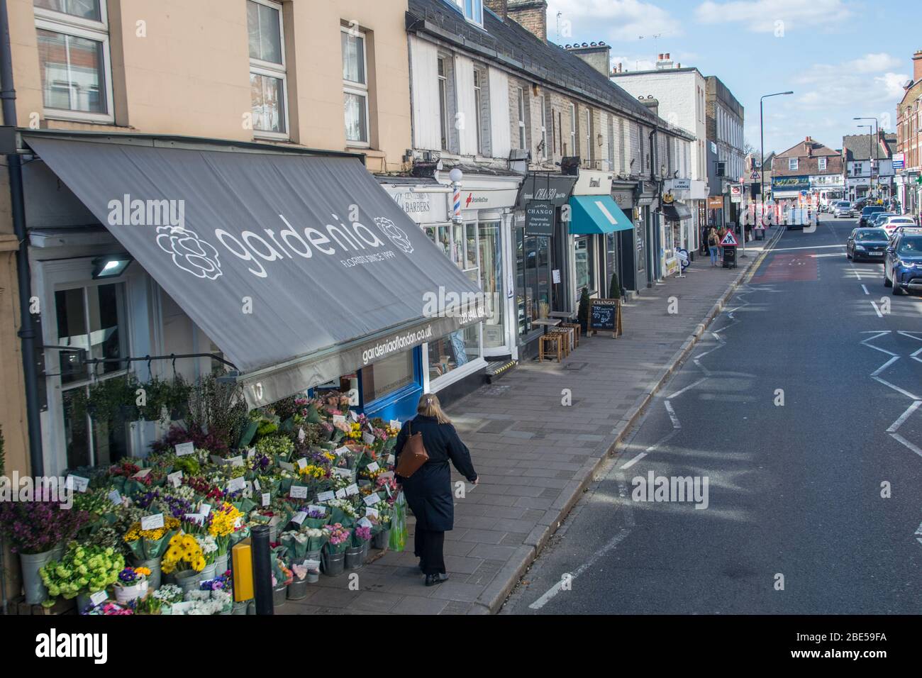 Wimbledon Village High Street- London UK Stock Photo - Alamy