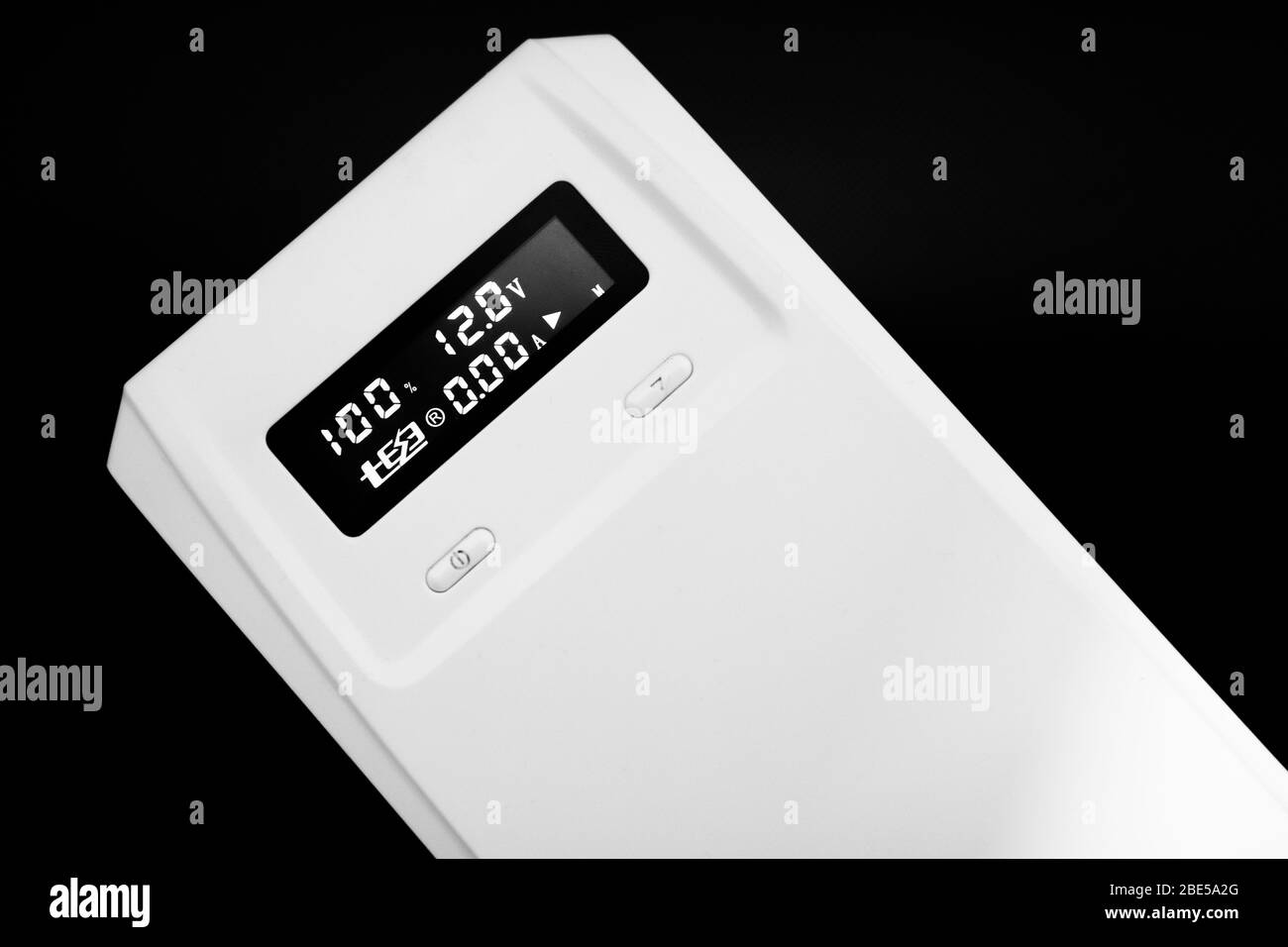 Digital voltage and current display on powerbank with battery ...