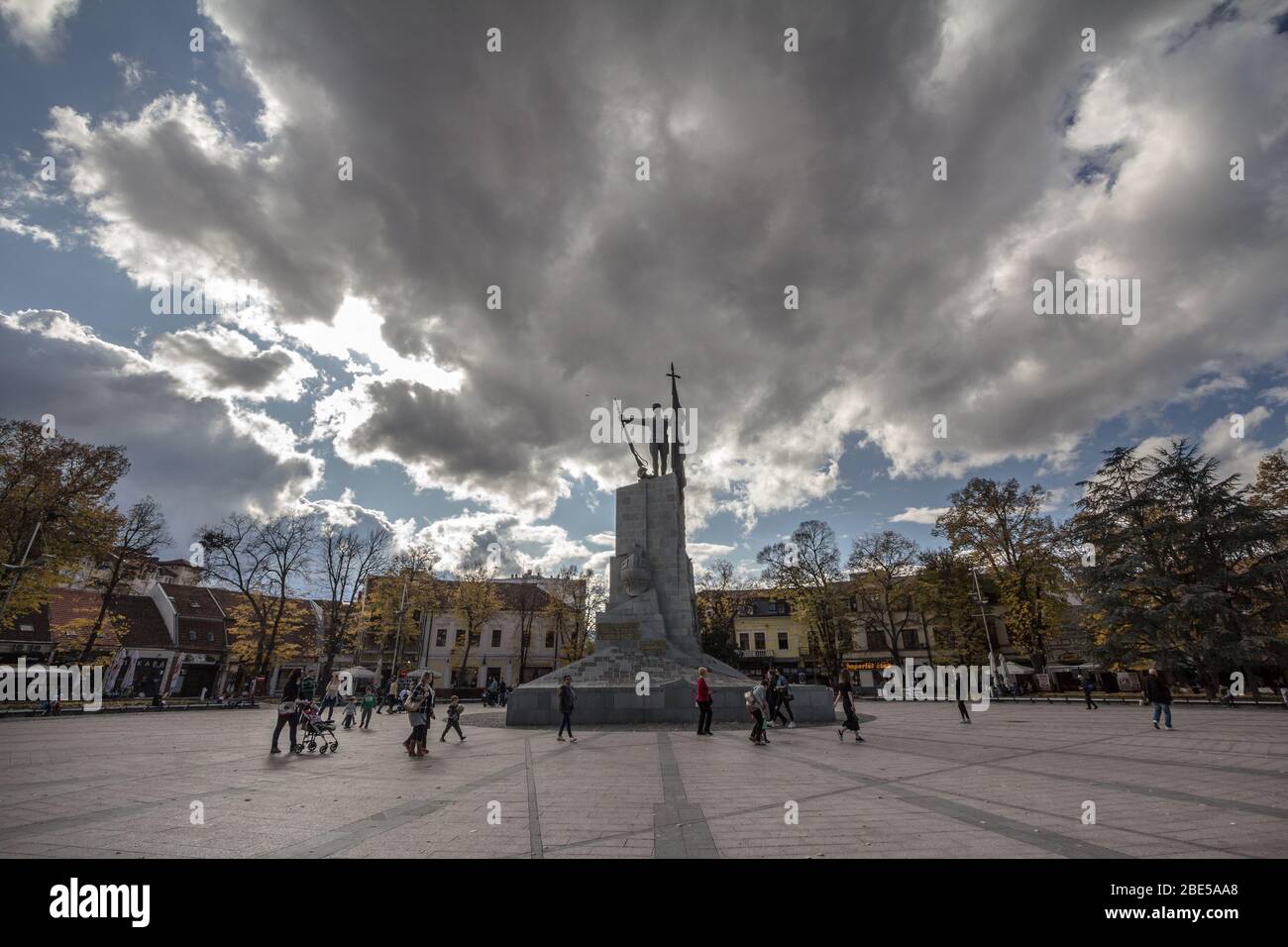 KRALJEVO, SERBIA - NOVEMBER 10, 2019: Monument to the Serbian Soldier ...