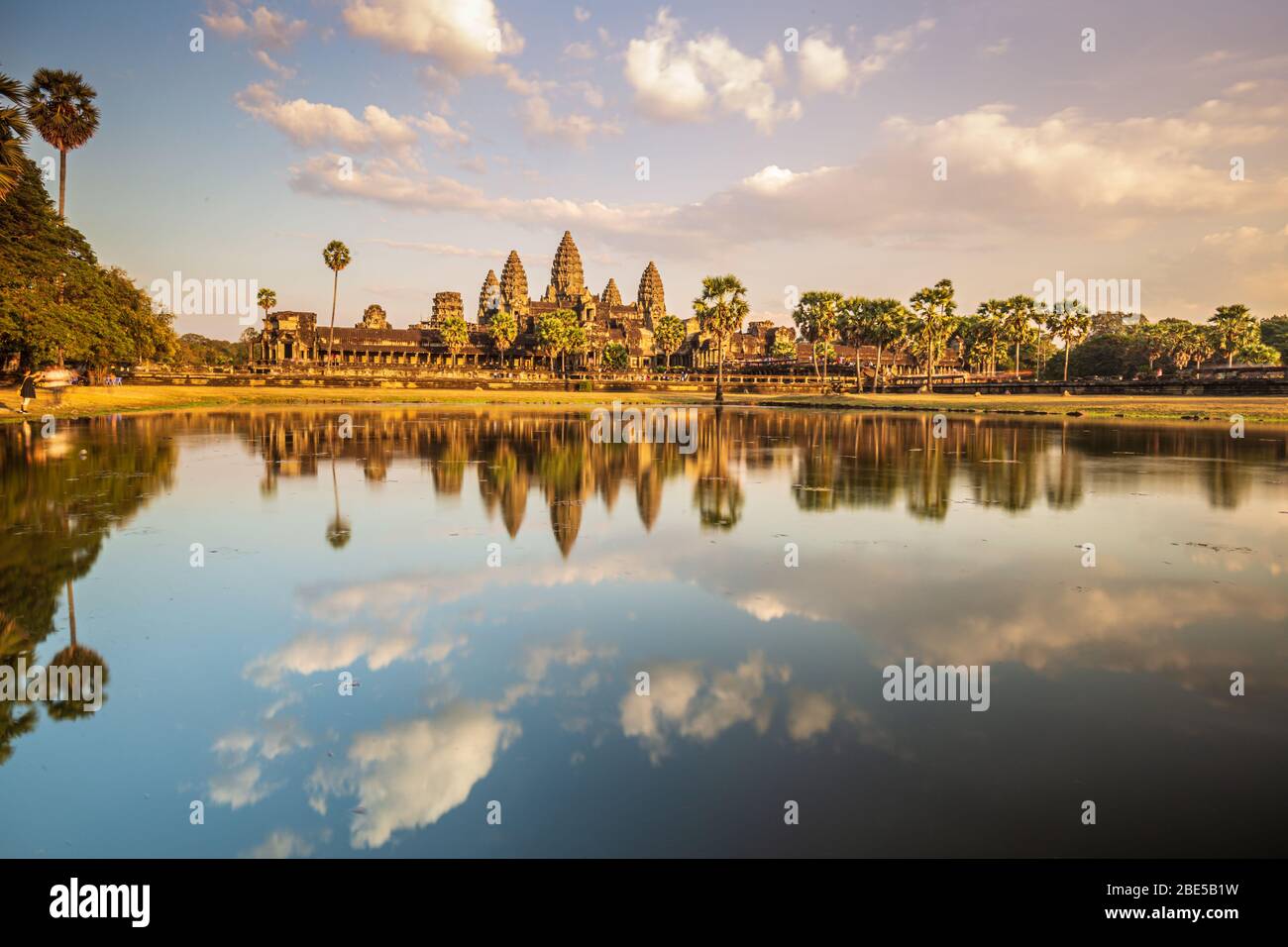 Reflection pool at Angkor Wat, Cambodia Stock Photo - Alamy