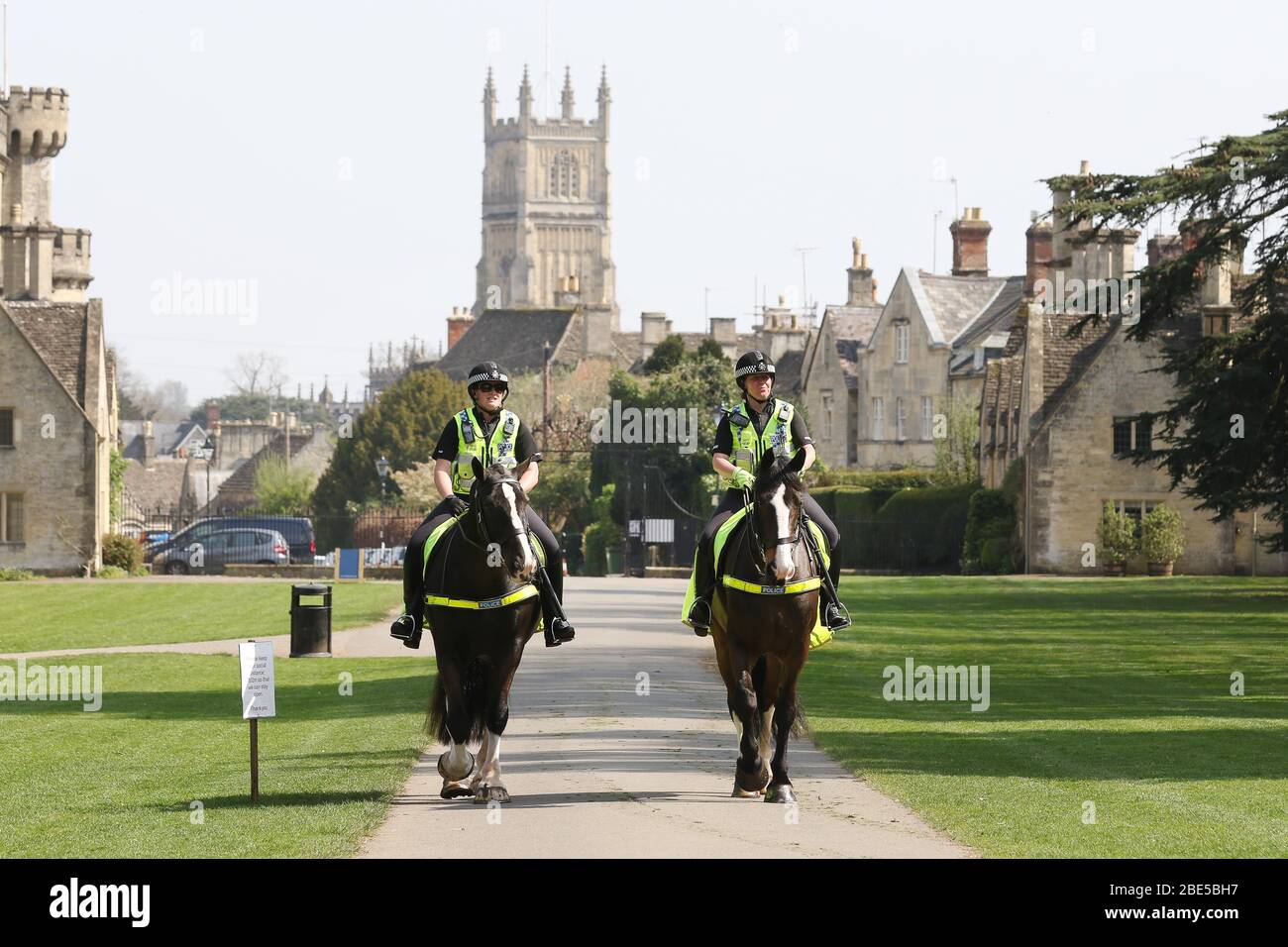 Cirencester, UK. 12 April 2020. Stay home to help us save lives : PC ...