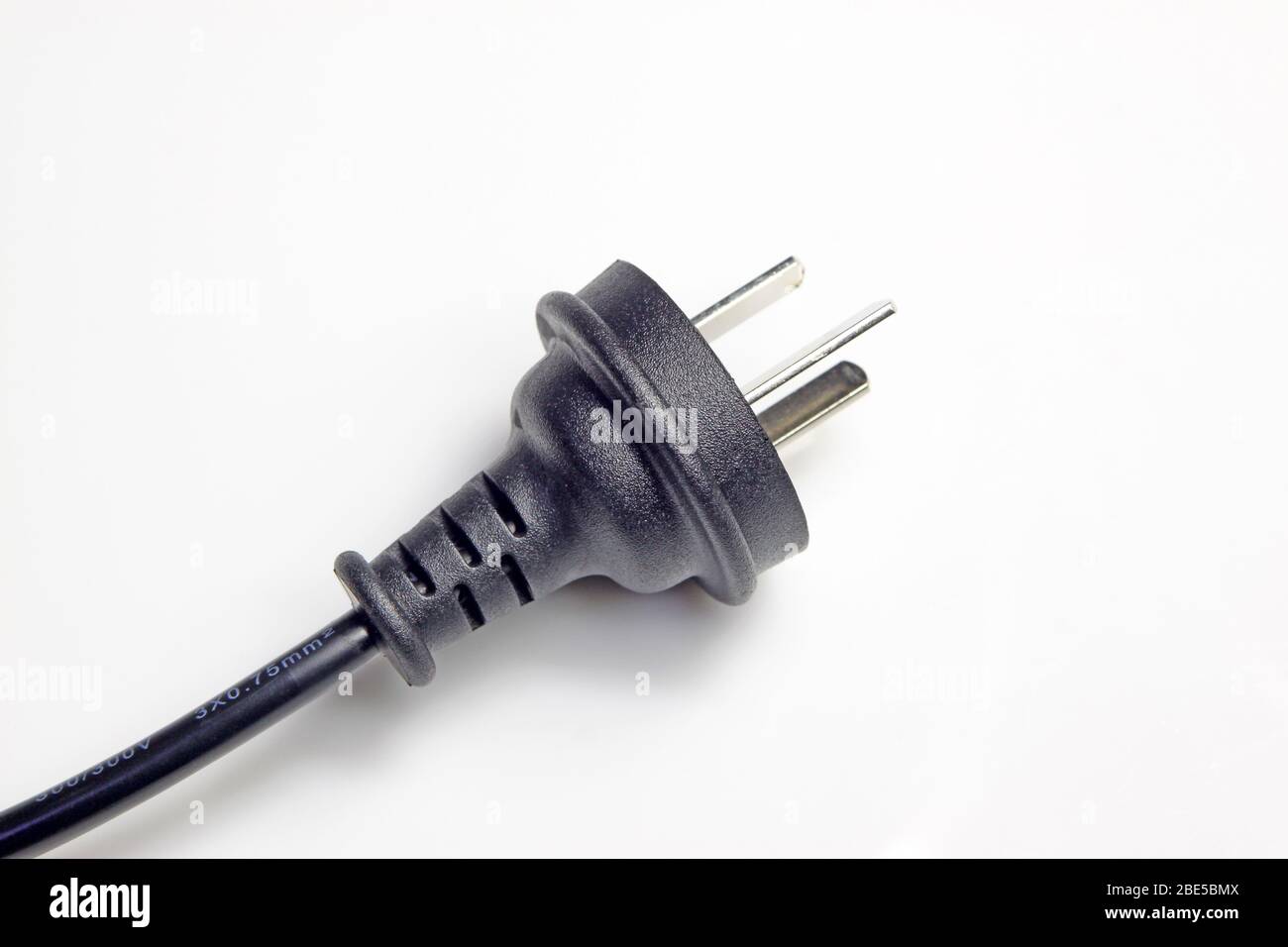 closeup of power plug on a white background Stock Photo - Alamy