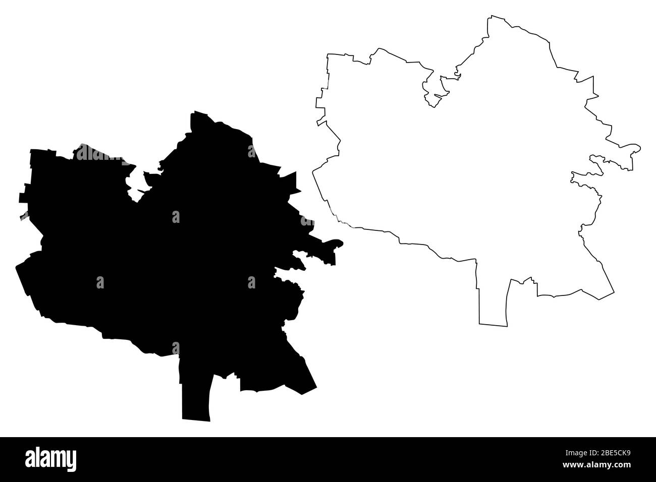 Lviv City (Ukraine) map vector illustration, scribble sketch City of ...