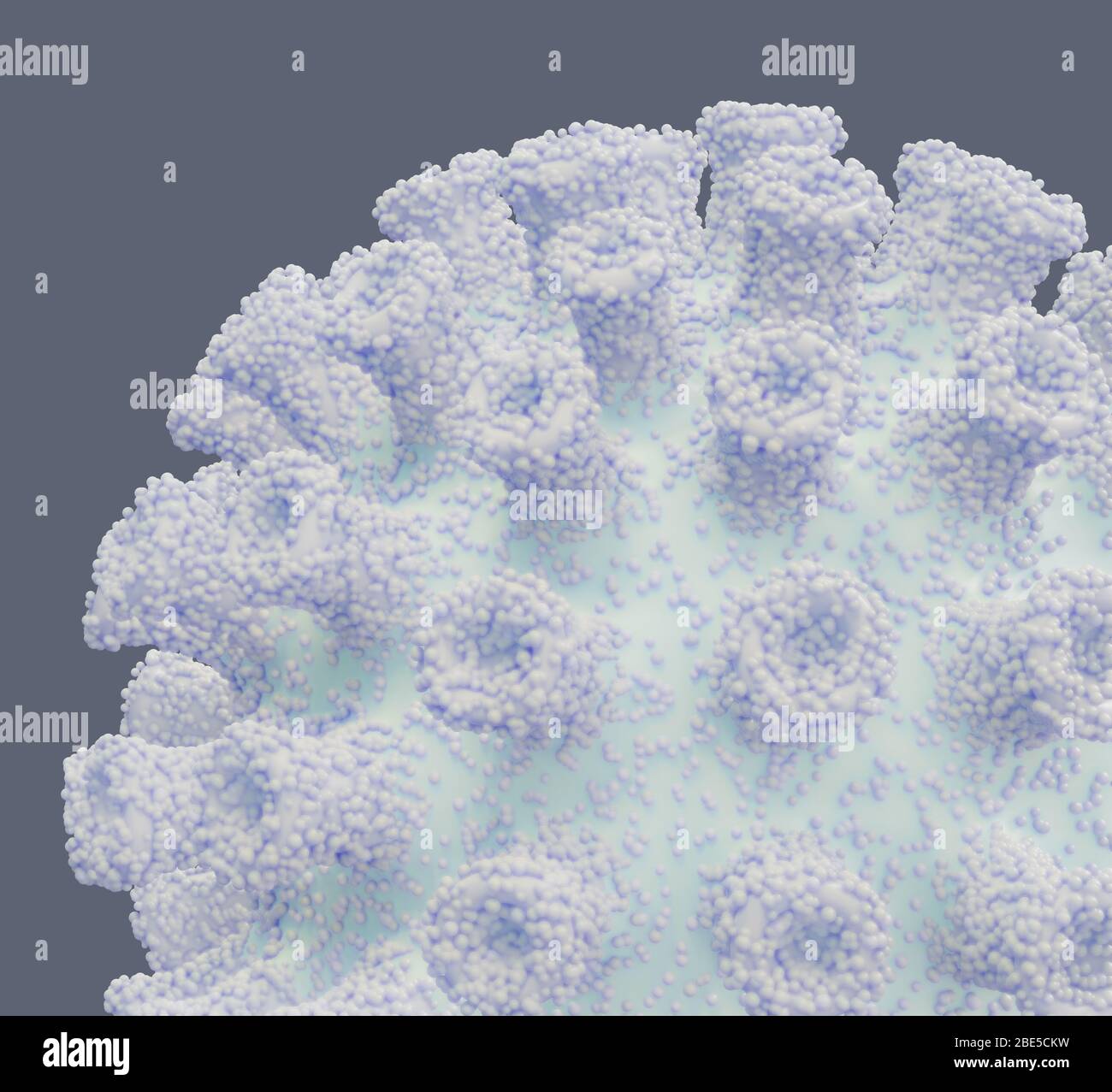 Virus cells. 3d Illustration. Abstract Image of Flu COVID-19 virus cell ...
